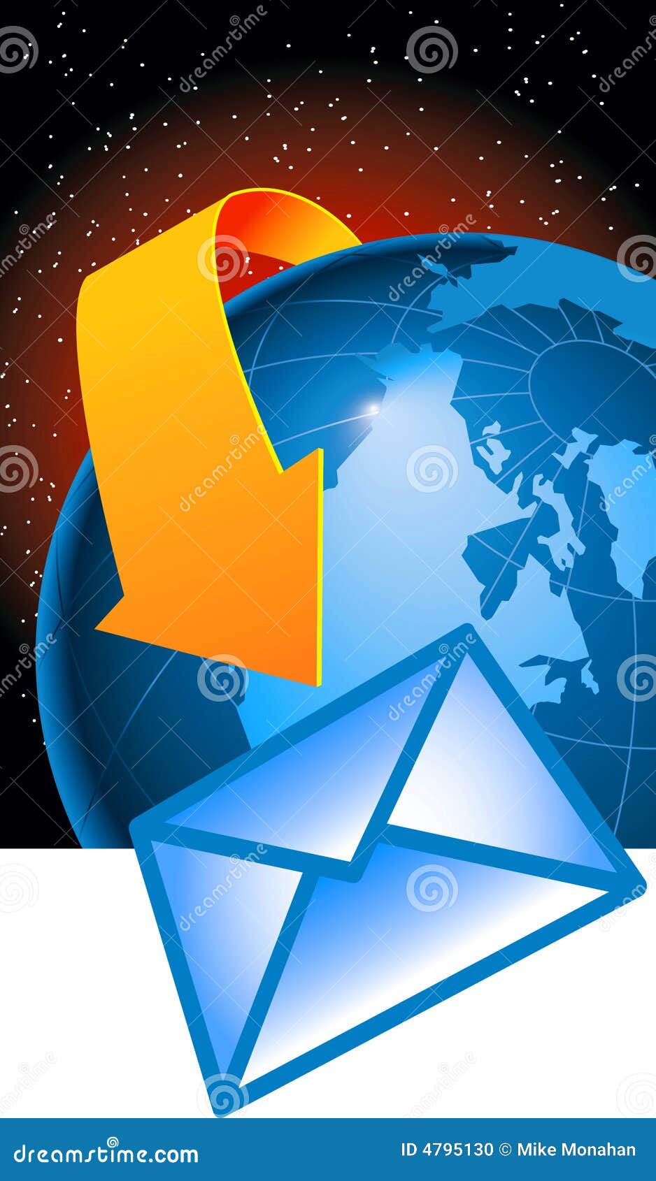 Global Email stock vector. Illustration of earth, communicate - 4795130