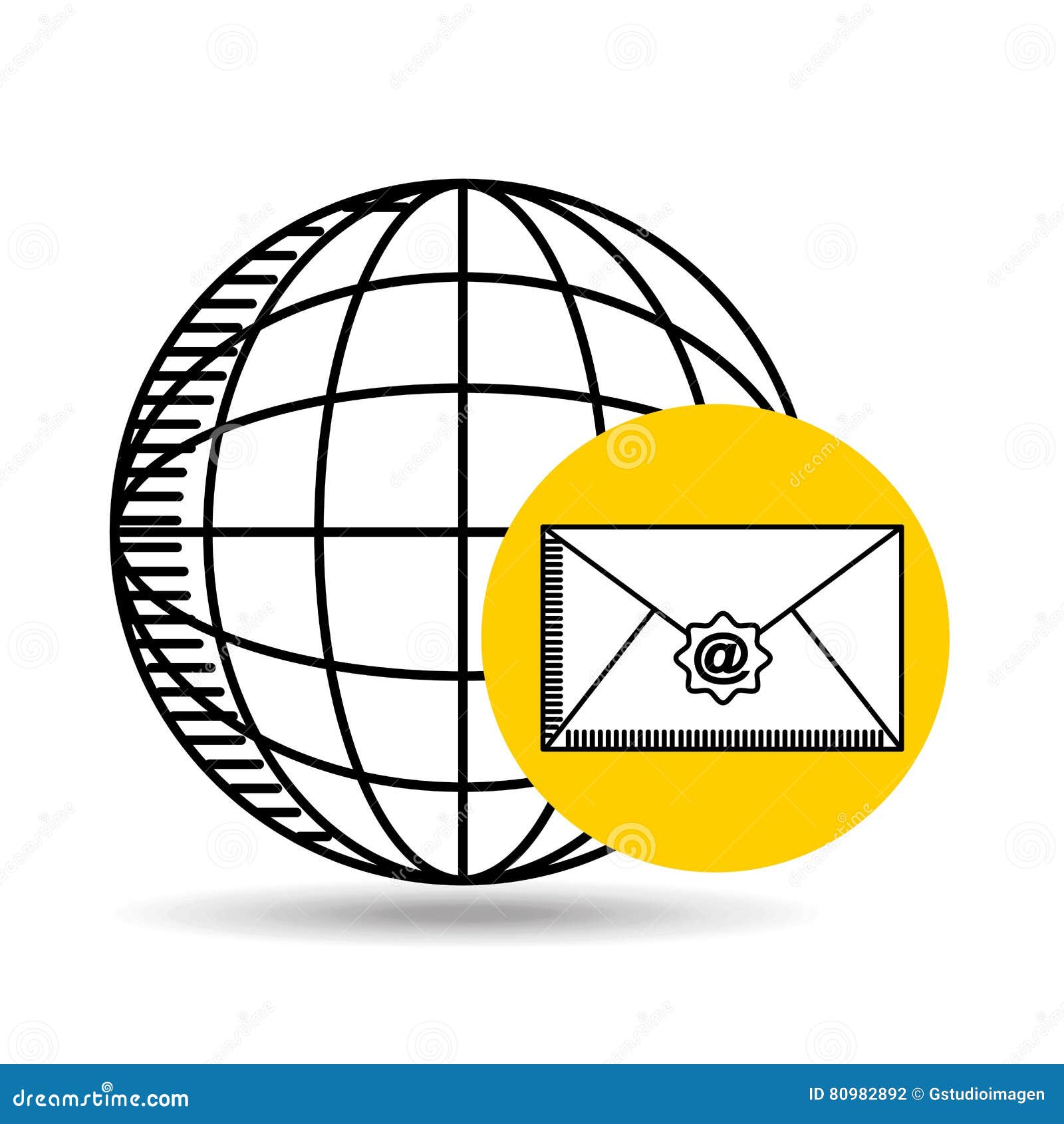 Global Email Concept World Message Stock Vector - Illustration of ...