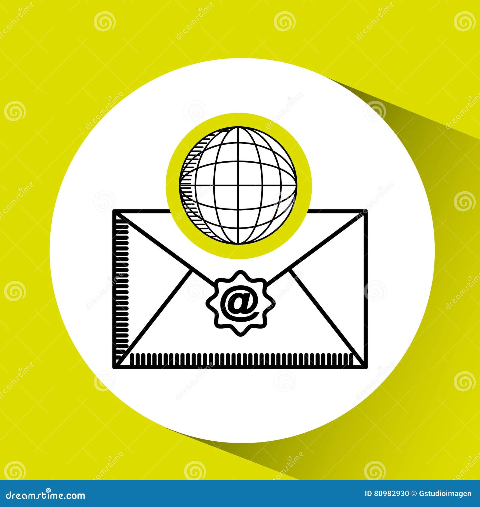 Global Email Concept World Message Stock Vector - Illustration of mail ...
