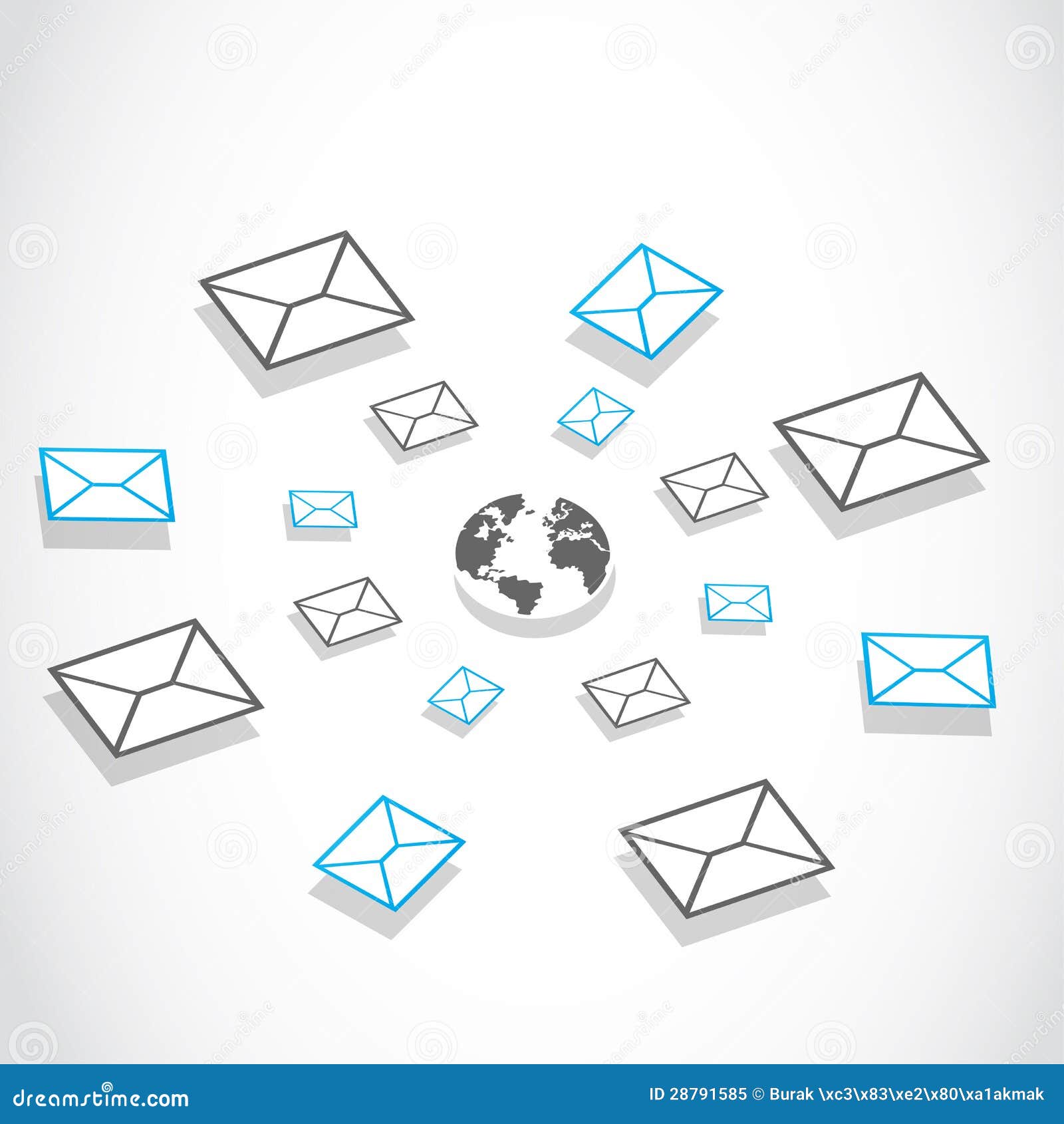Global Email Messaging System Stock Vector - Illustration of ...