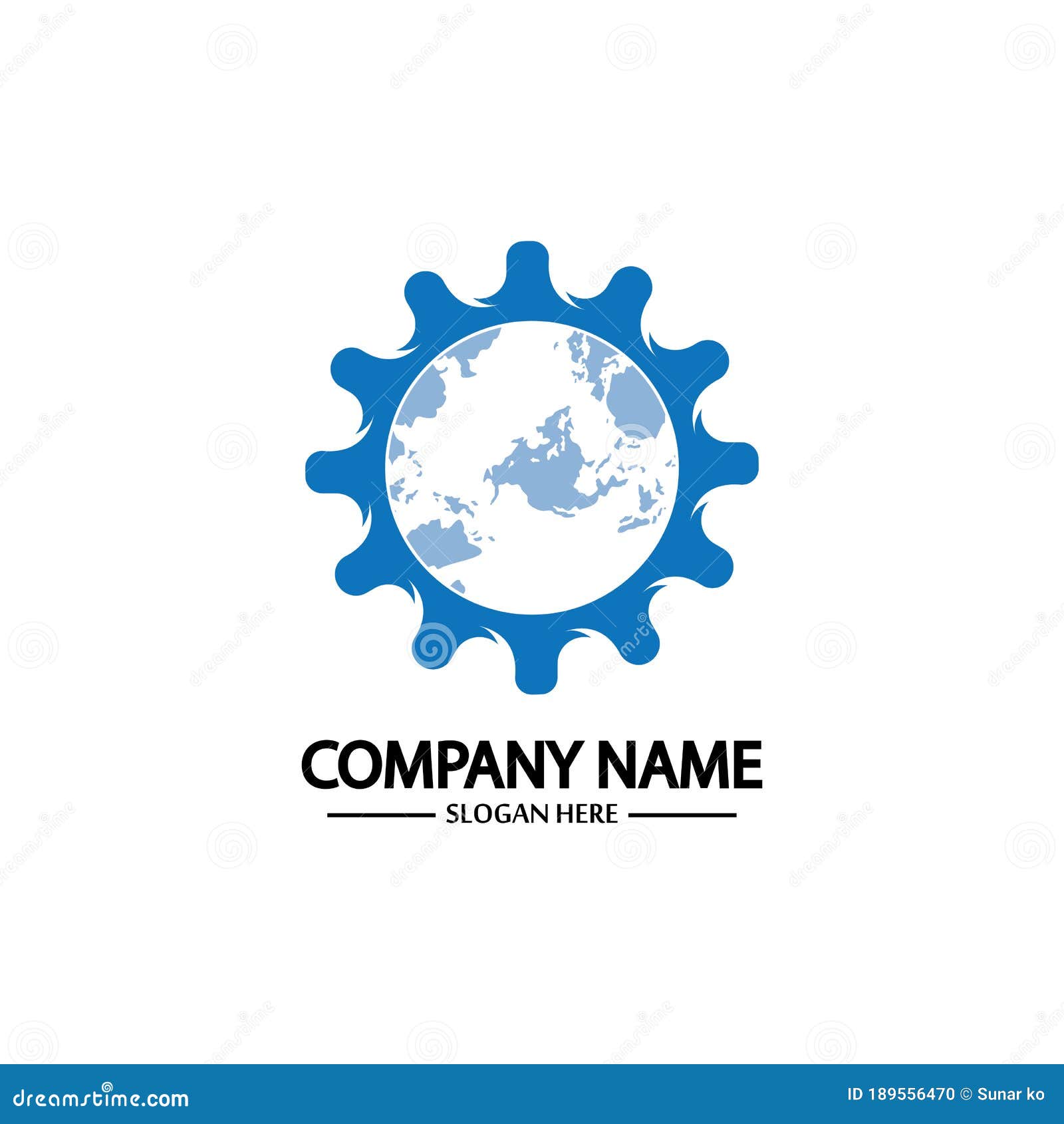 Global Engineer World Gear Logo Design Template Stock Vector ...
