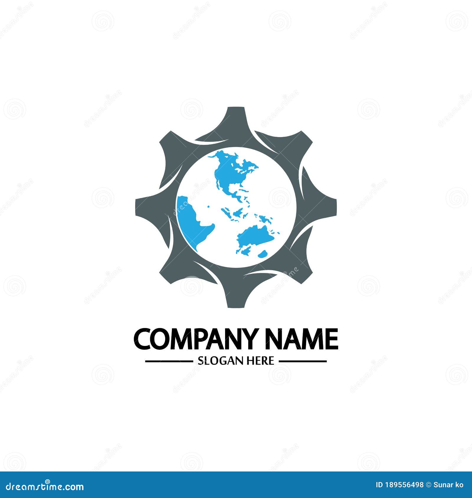 Global Engineer World Gear Logo Design Template Stock Vector ...