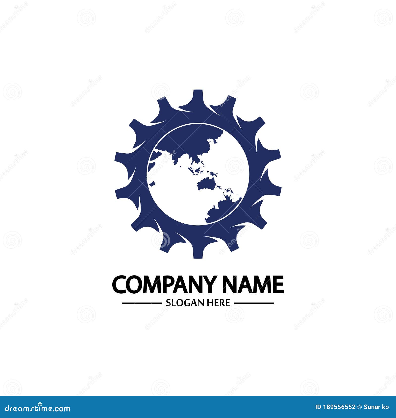 Global Engineer World Gear Logo Design Template Stock Vector ...