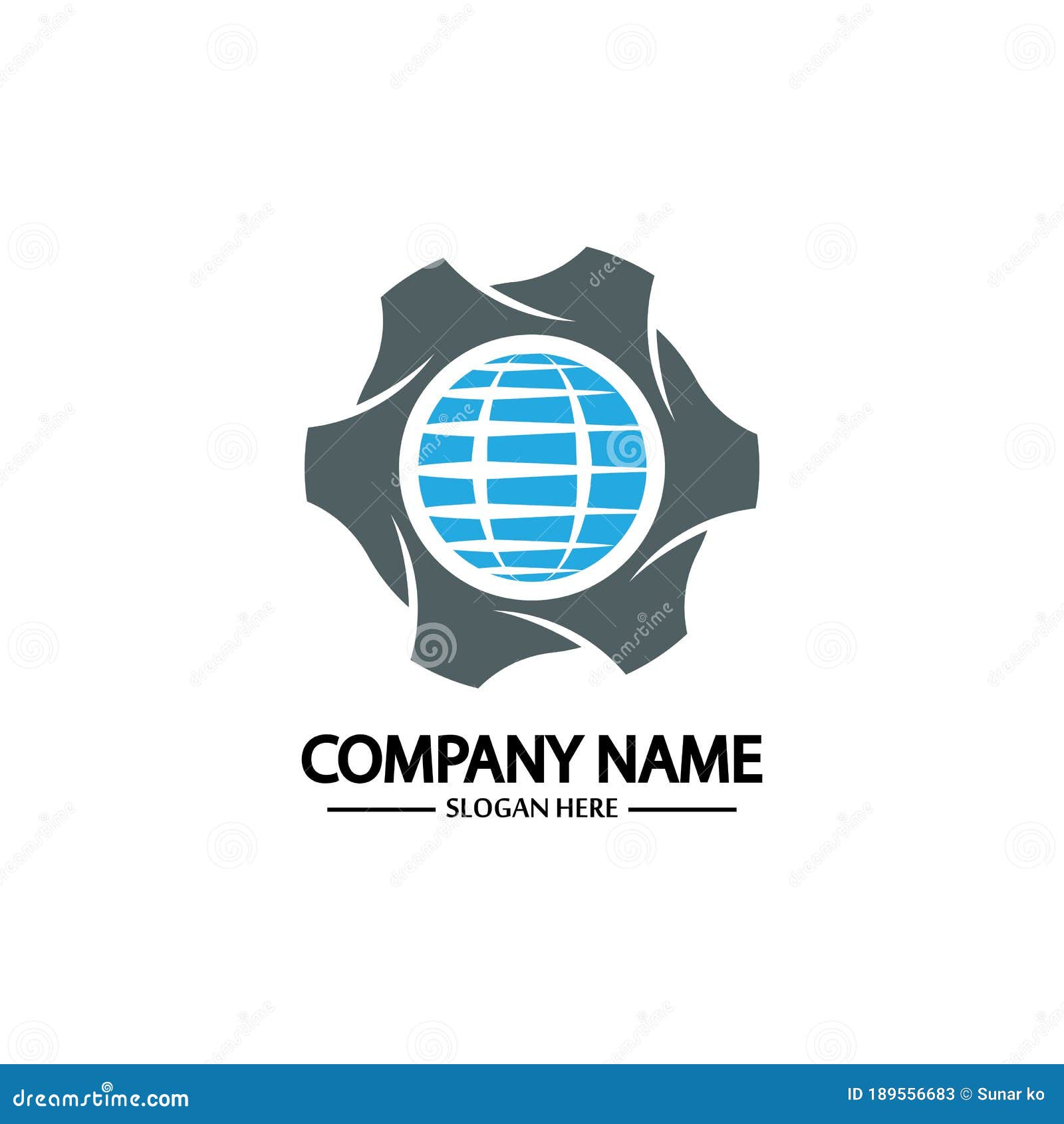 Global Engineer World Gear Logo Design Template Stock Vector ...