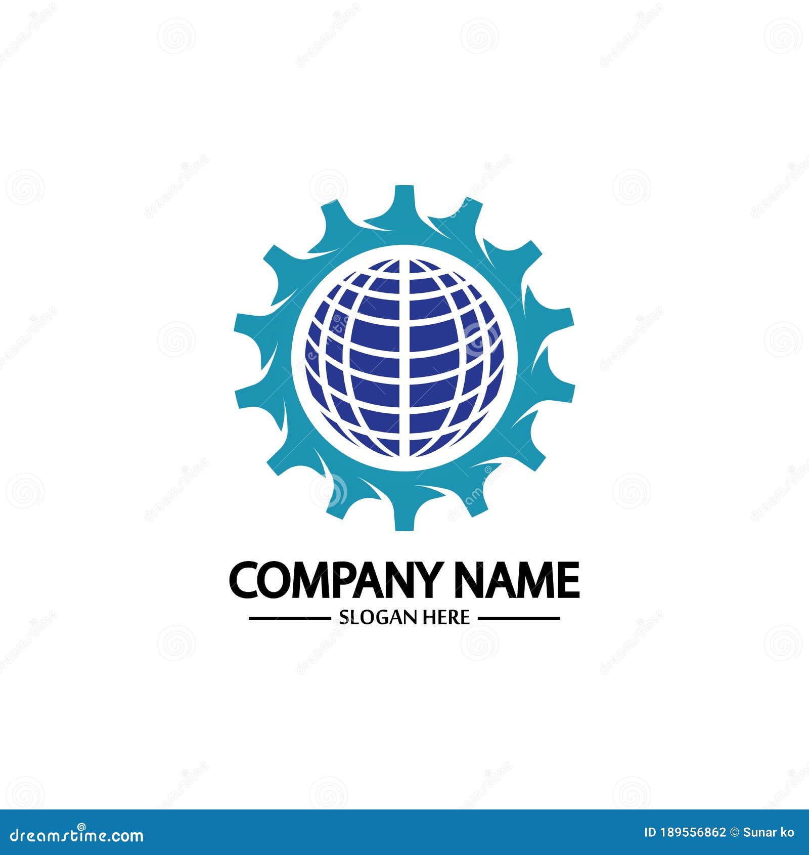 Global Engineer World Gear Logo Design Template Stock Vector ...