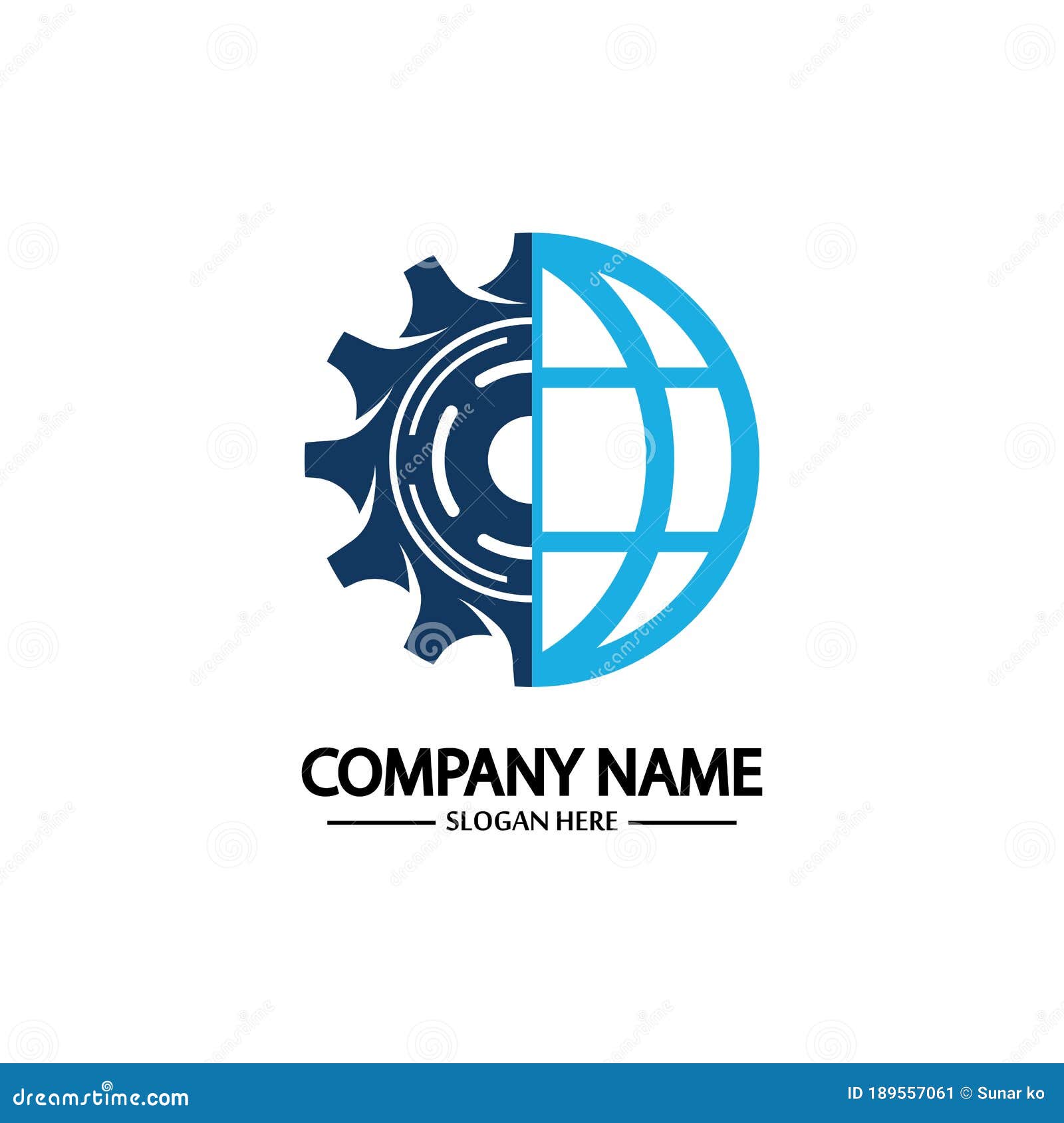 Global Engineer World Gear Logo Design Template Stock Vector ...