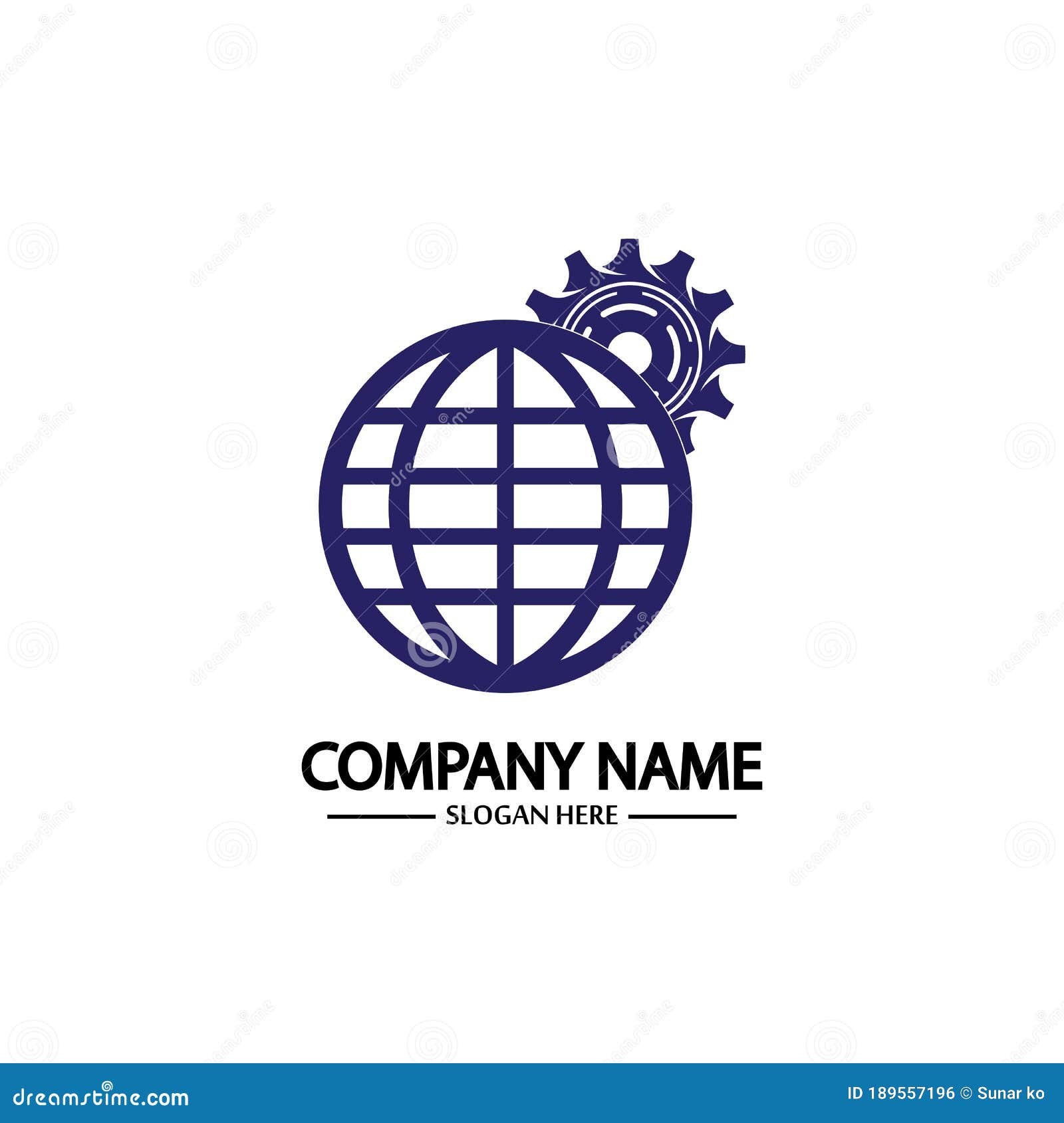 Global Engineer World Gear Logo Design Template Stock Vector ...