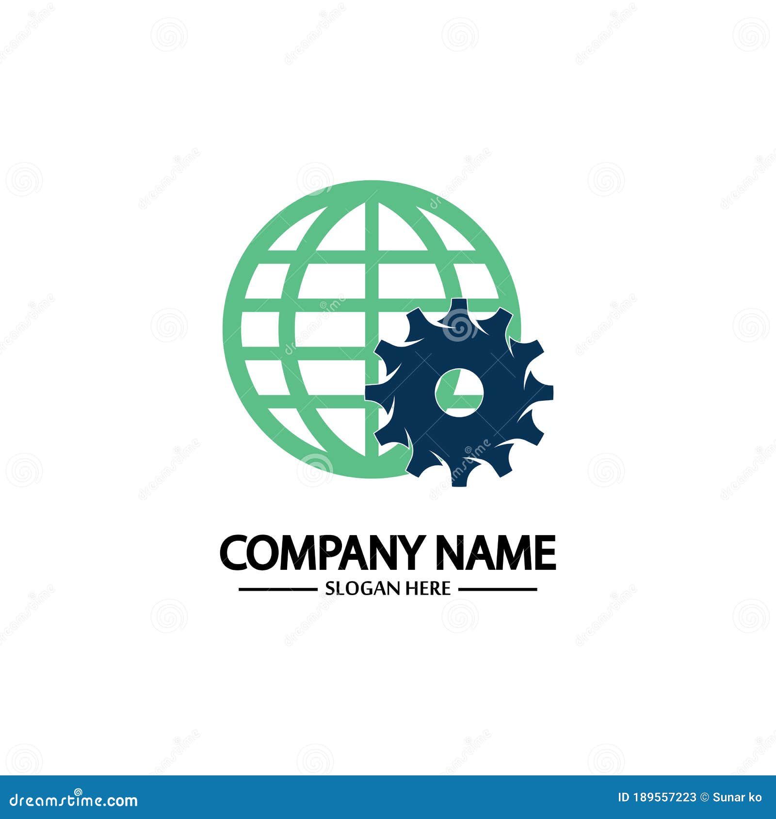 Global Engineer World Gear Logo Design Template Stock Vector ...