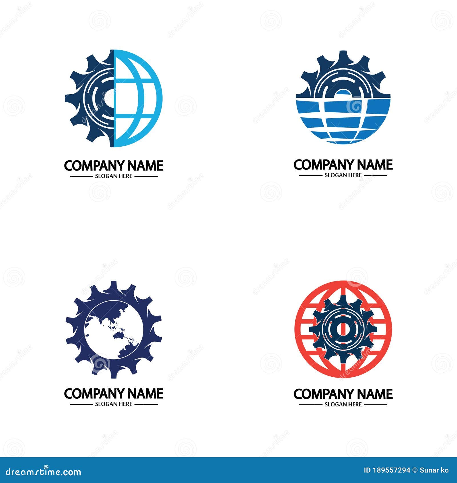 Global Engineer World Gear Logo Design Template Stock Vector ...