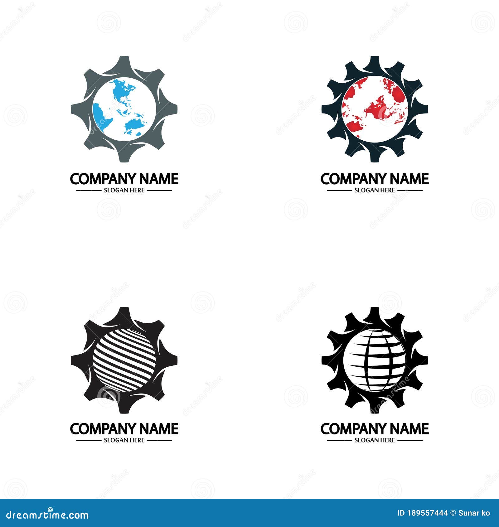 Global Engineer World Gear Logo Design Template Stock Vector ...