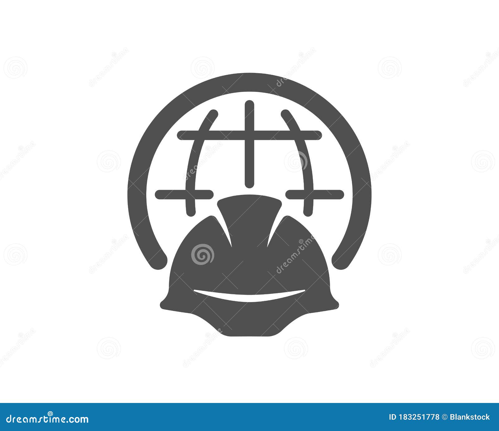 Global Engineering Icon. Engineer or Architect Helmet Sign. Vector ...
