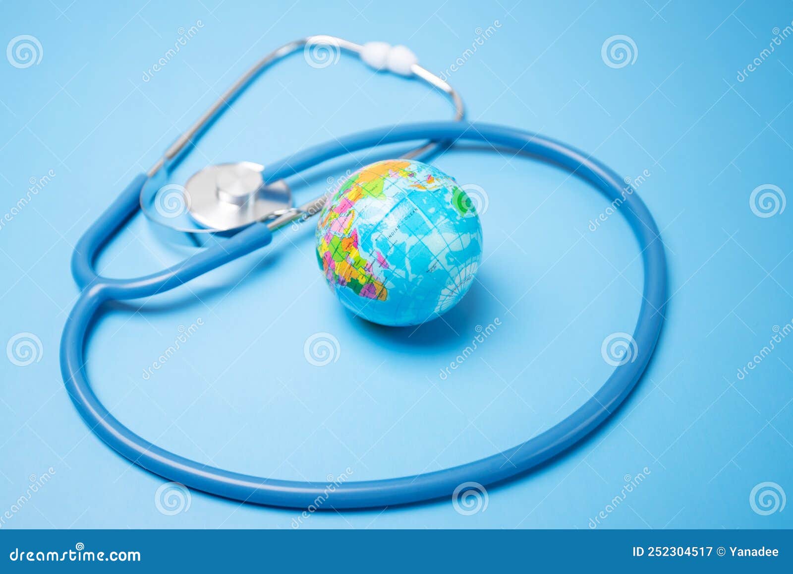 Global Environment, Planetary Health, Globe Planet and Stethoscope on ...