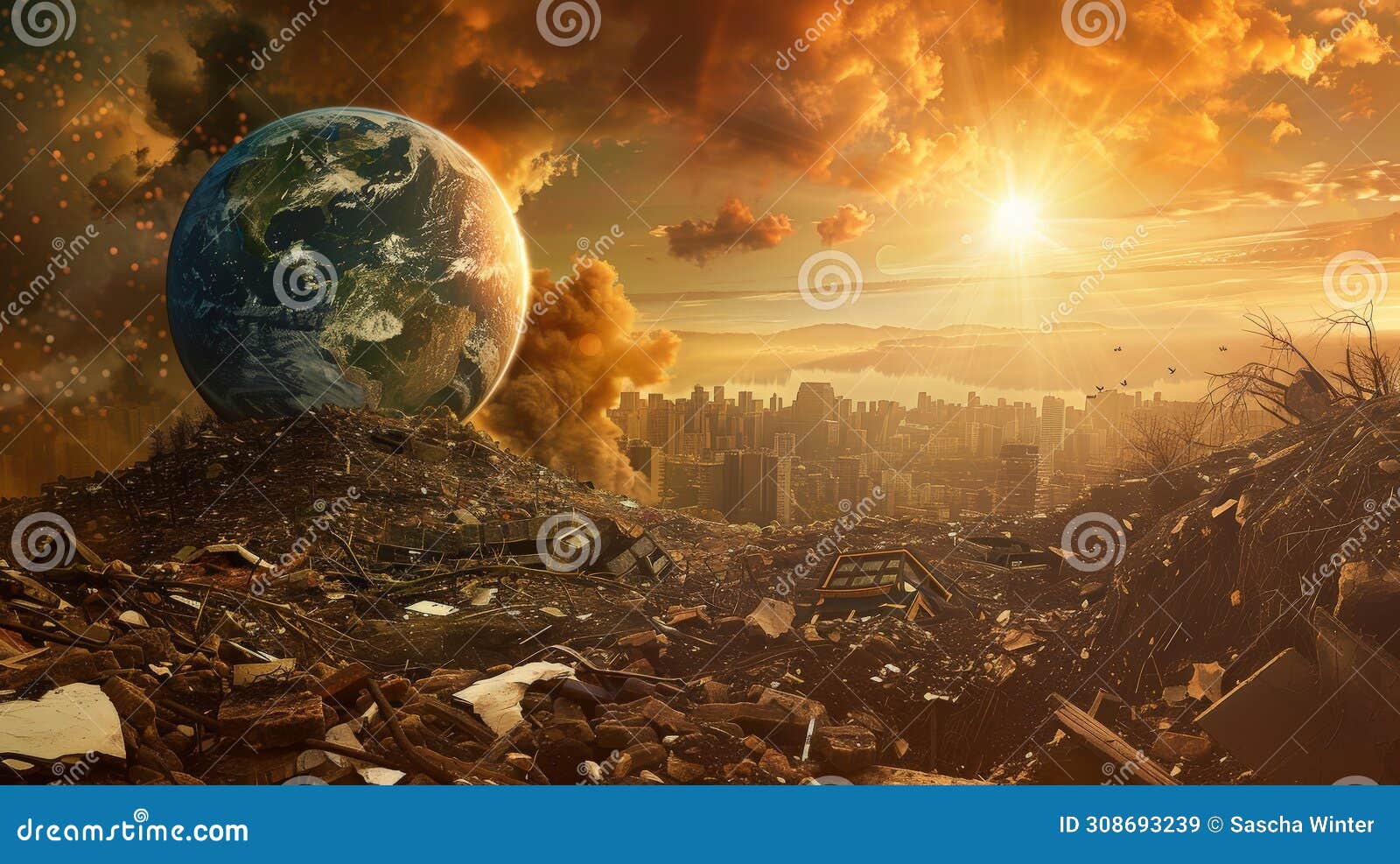Global Environmental Challenges: a Call To Action Stock Image - Image ...
