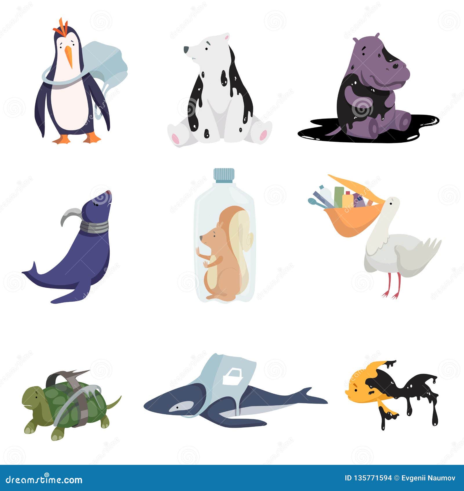 Global Environmental Problems Set, Pollution Of Water, Earth ...