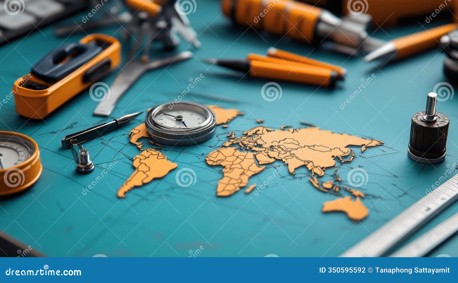 Global Exploration Tools Journey Discovery Adventure Navigation ...