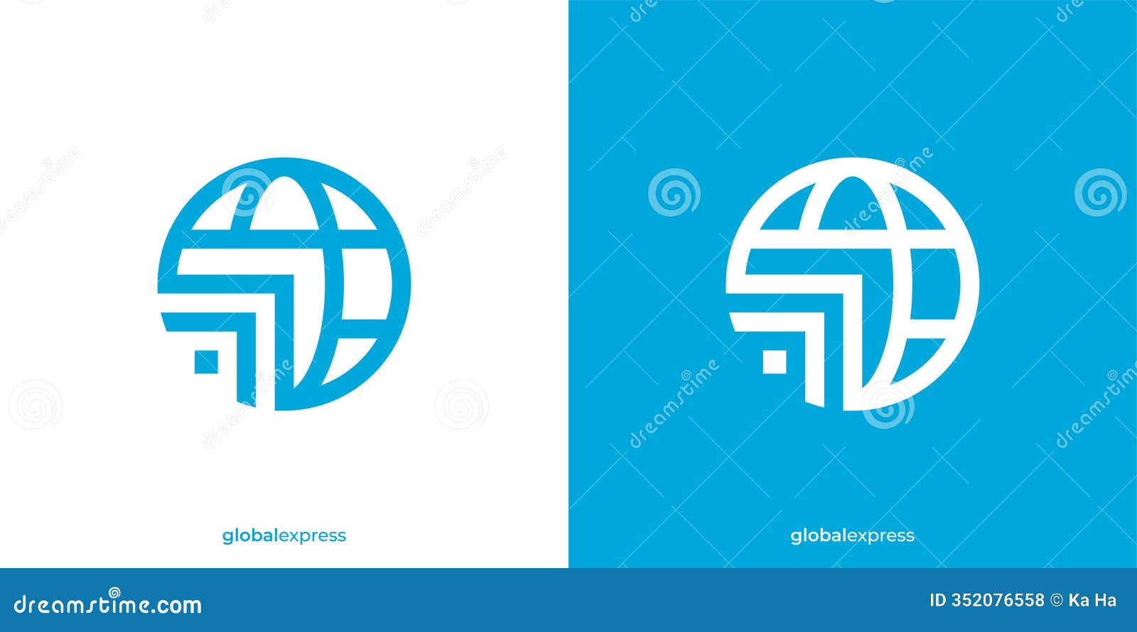 Simple Global Express Logo. Globe and Arrow Icon Graphic Stock Vector ...