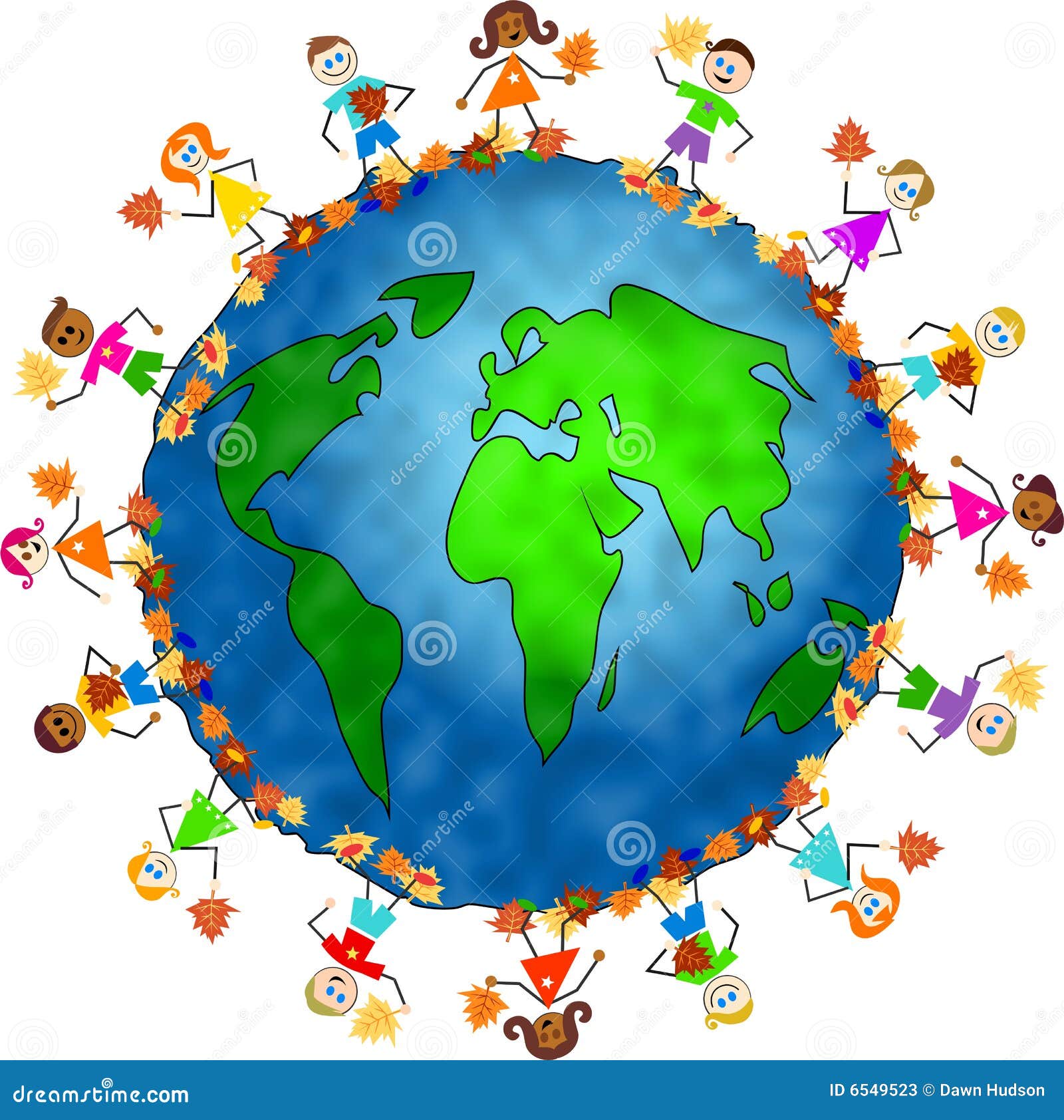 Global fall kids stock illustration. Illustration of ethnic - 6549523