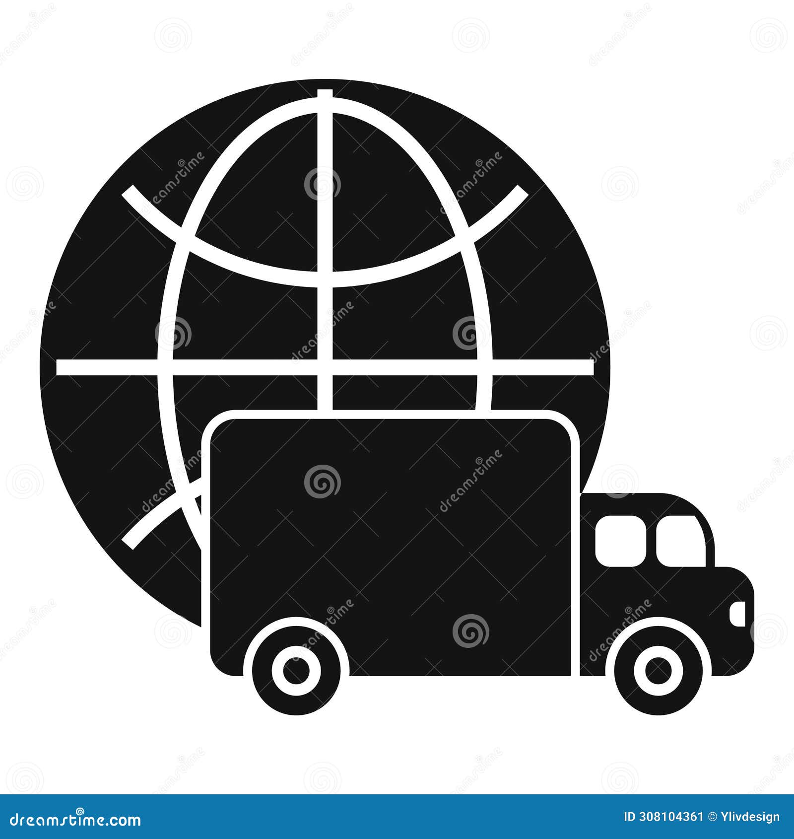 Global Fast Shipping Icon Simple Vector. Cargo Courier Stock Vector ...