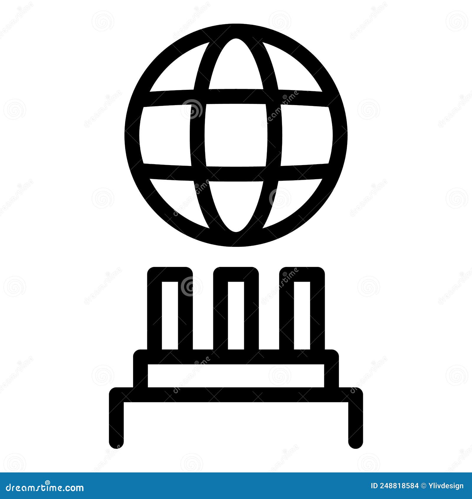 Global Fiber Icon Outline Vector. Internet Network Stock Vector ...