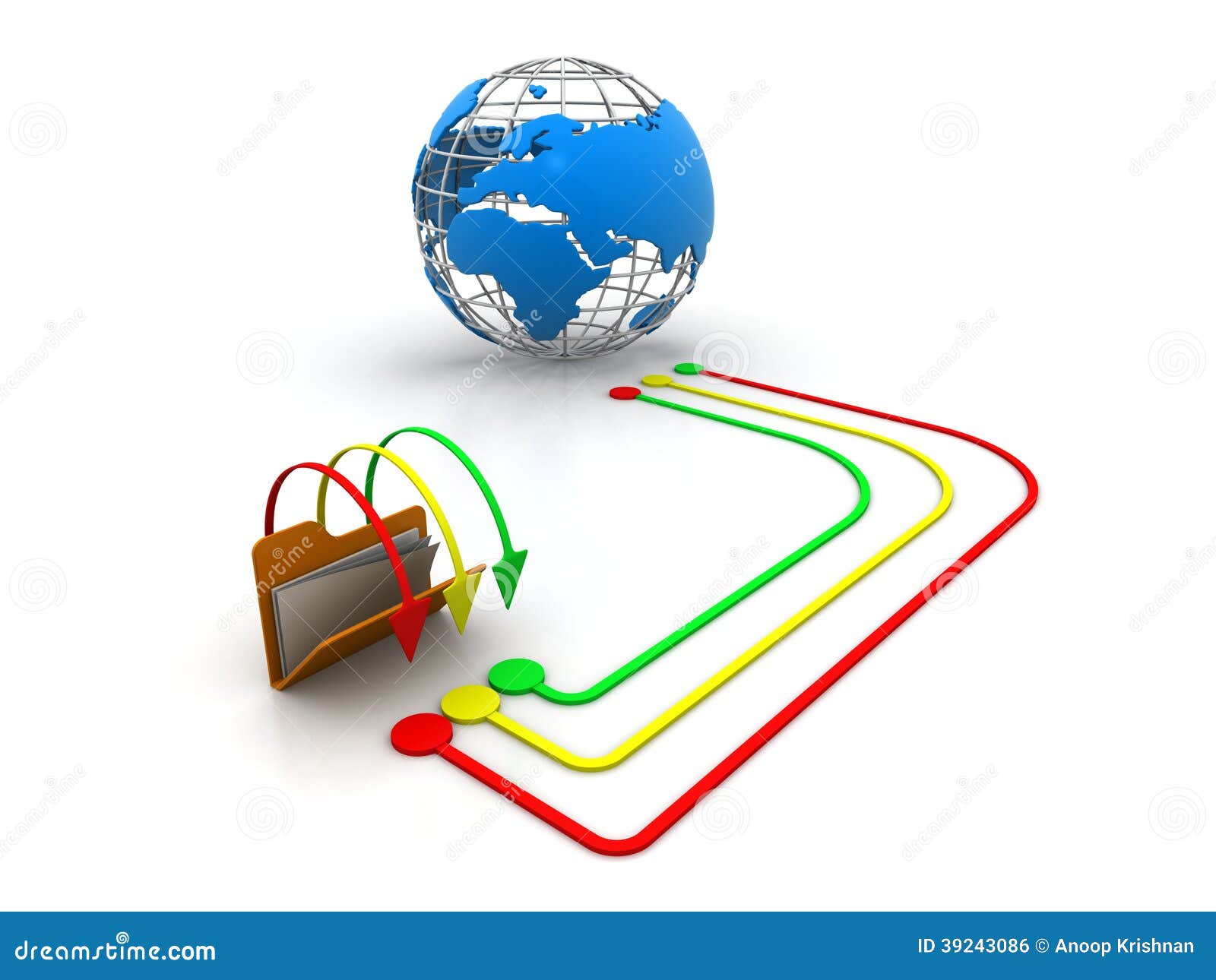 Global File Share stock illustration. Illustration of folder - 39243086