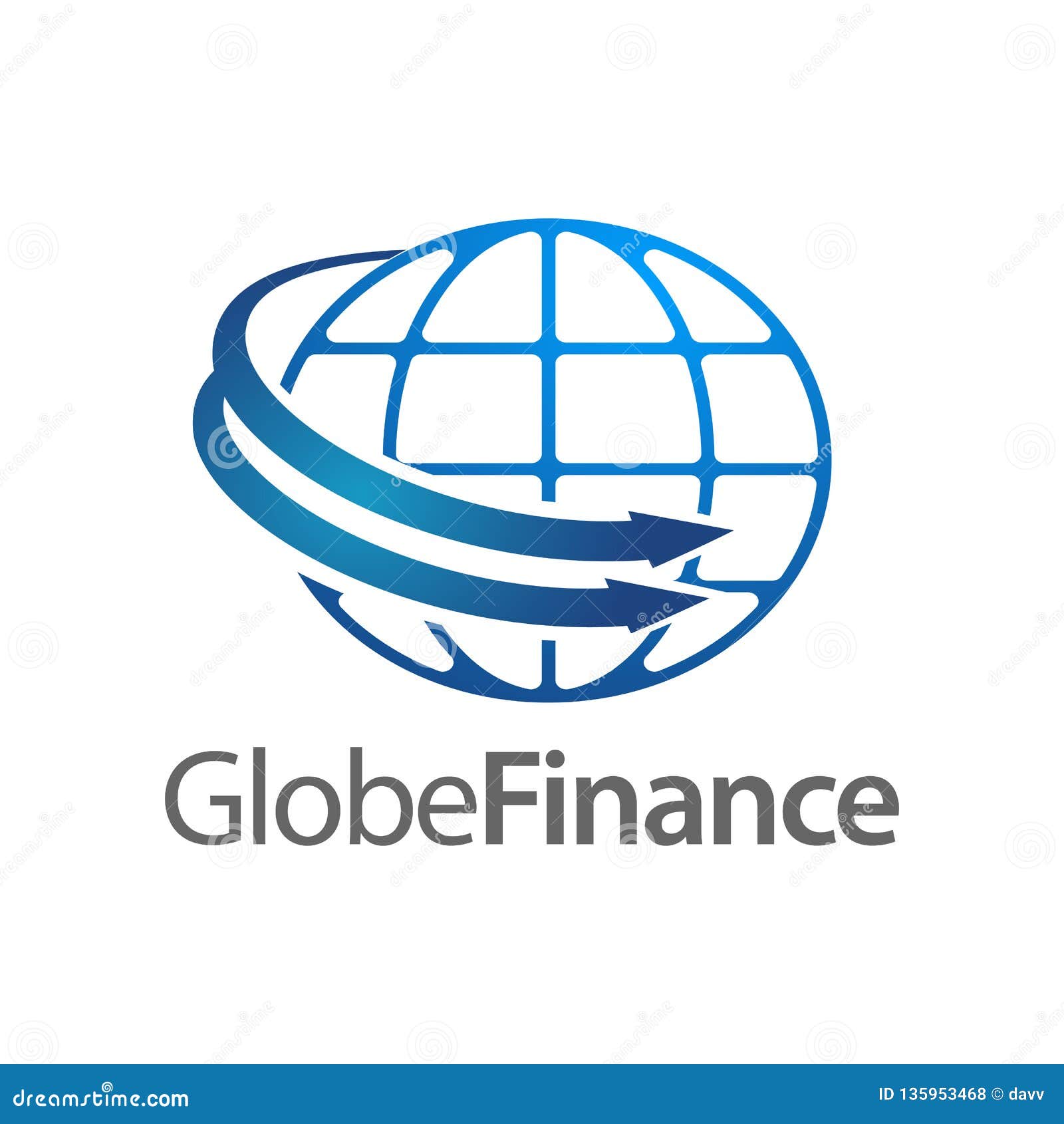 Global Finance in Globe Rotate Arrow Logo Concept Design Template Stock ...