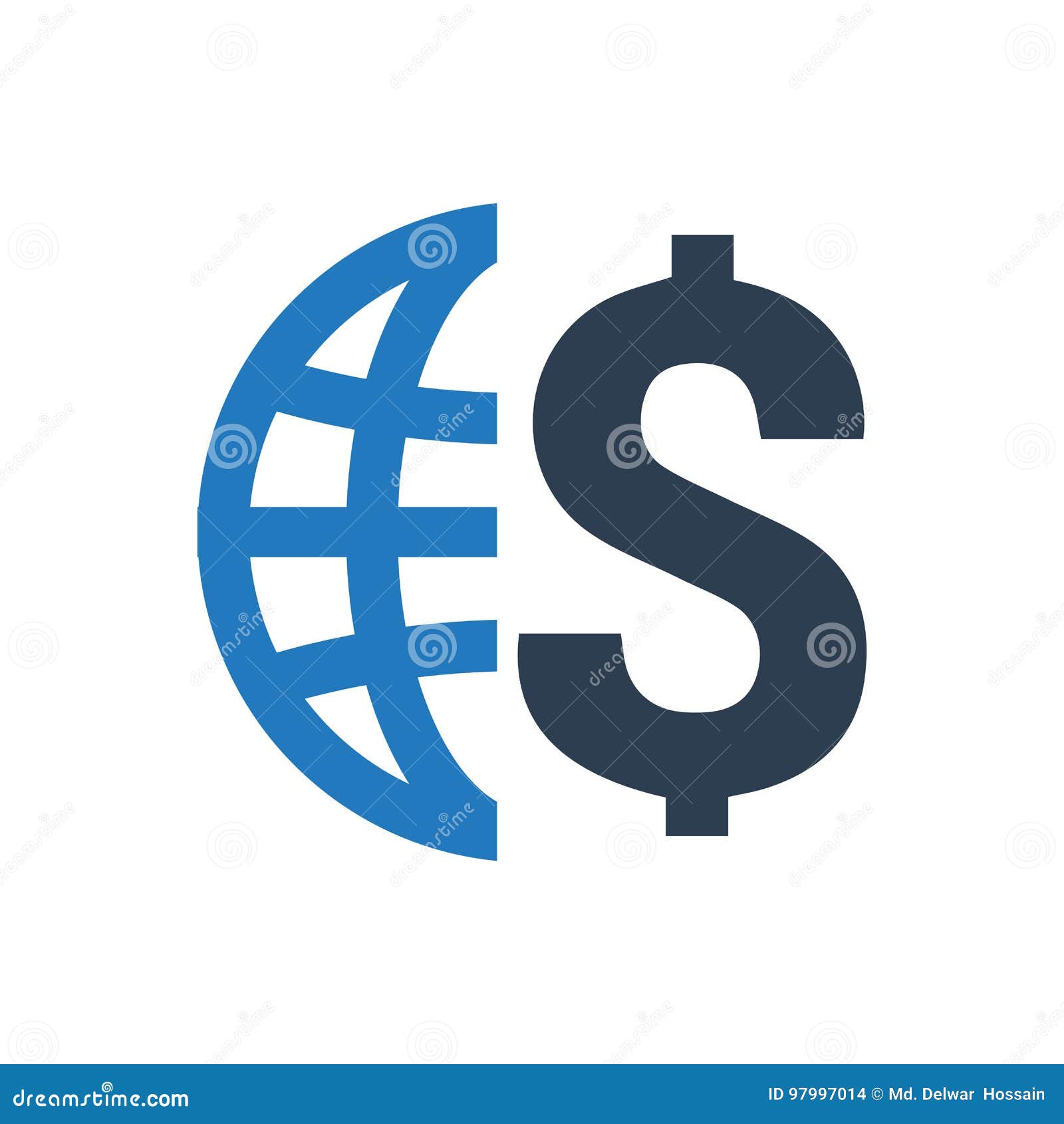 Global Finance Icon stock vector. Illustration of business - 97997014