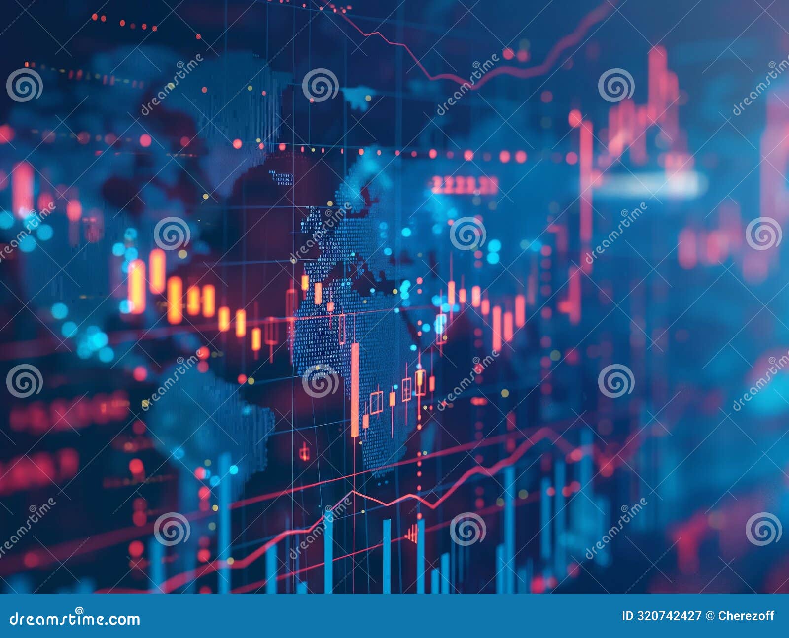 Global Financial Data Visualization Stock Image - Image of global ...