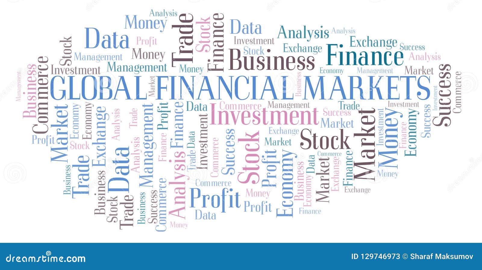 Global Financial Markets Word Cloud. Stock Illustration - Illustration ...
