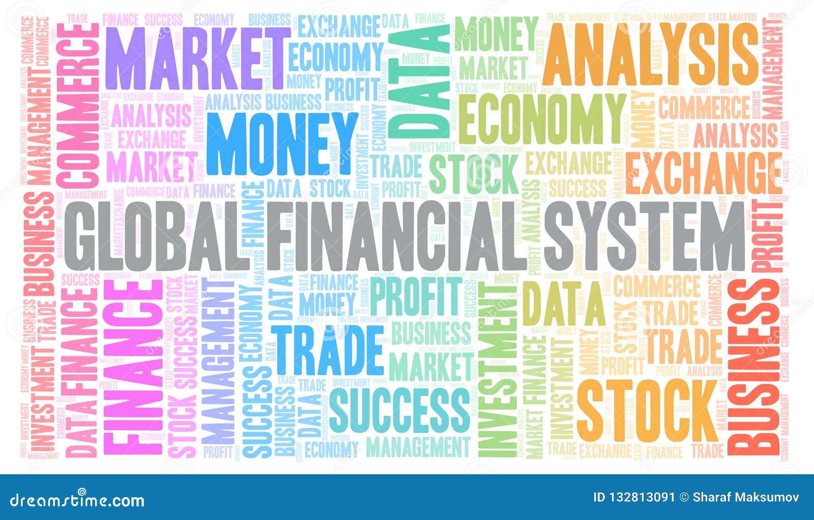 Global Financial System Word Cloud Stock Illustration - Illustration of ...