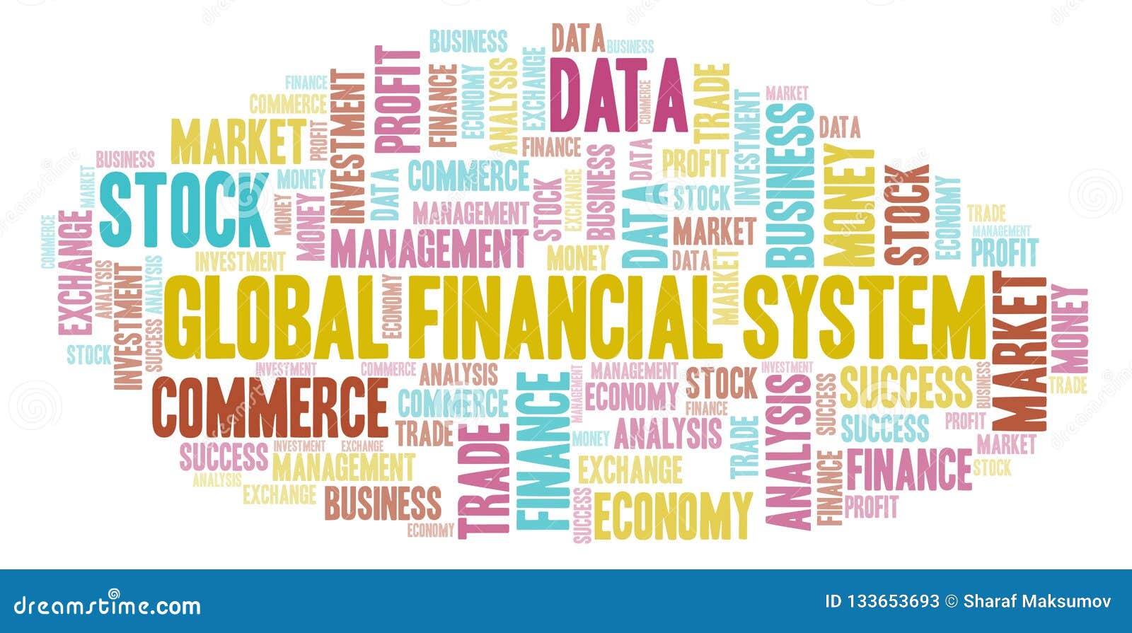 Global Financial System Word Cloud Stock Illustration - Illustration of ...