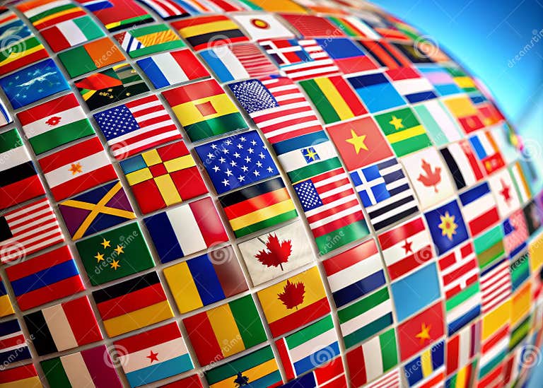 Global Flag Map a Stunning Visualization of World Countries and ...