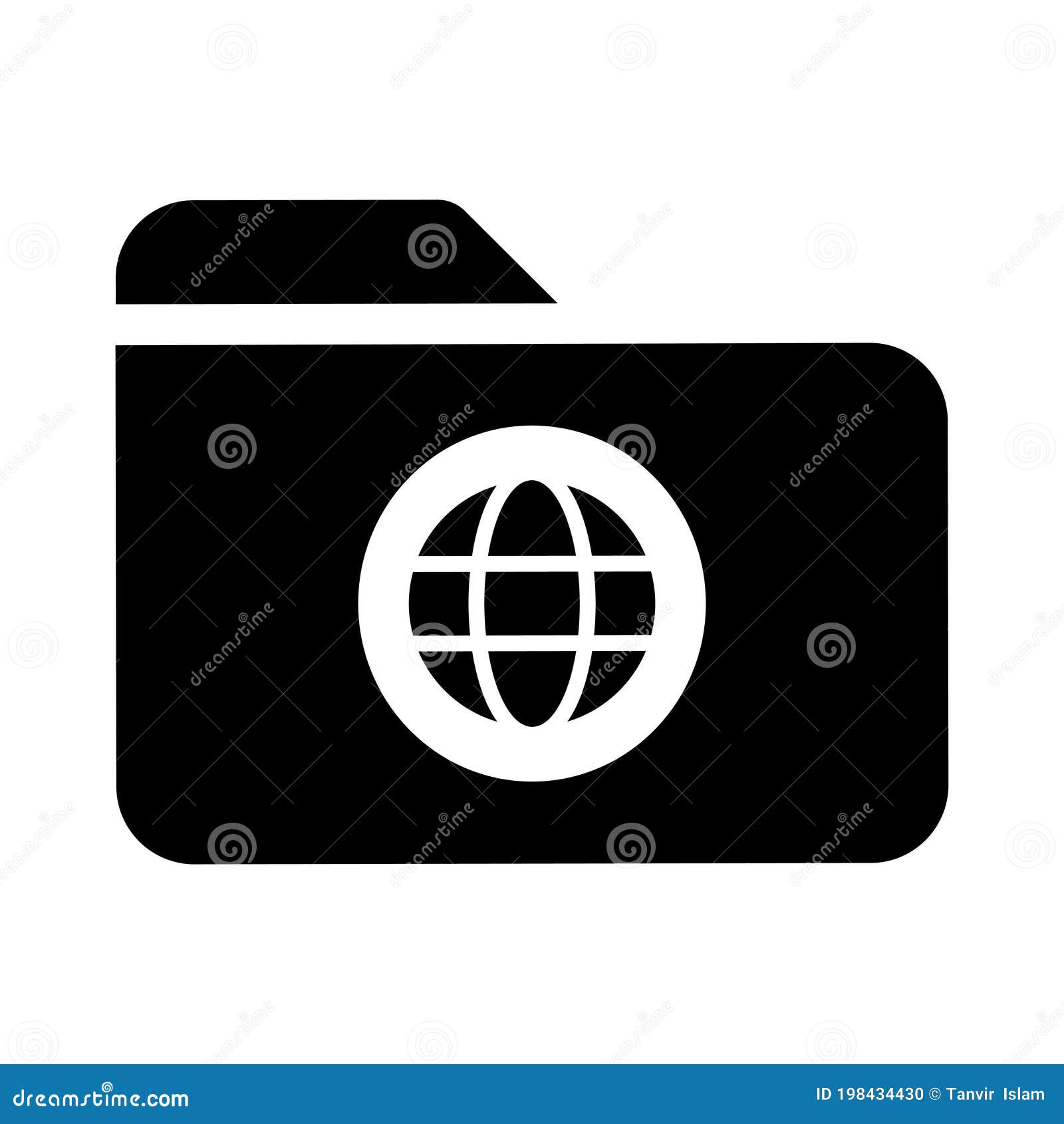 Global Folder Icon - Internet Folder Icon Cartoon Vector ...