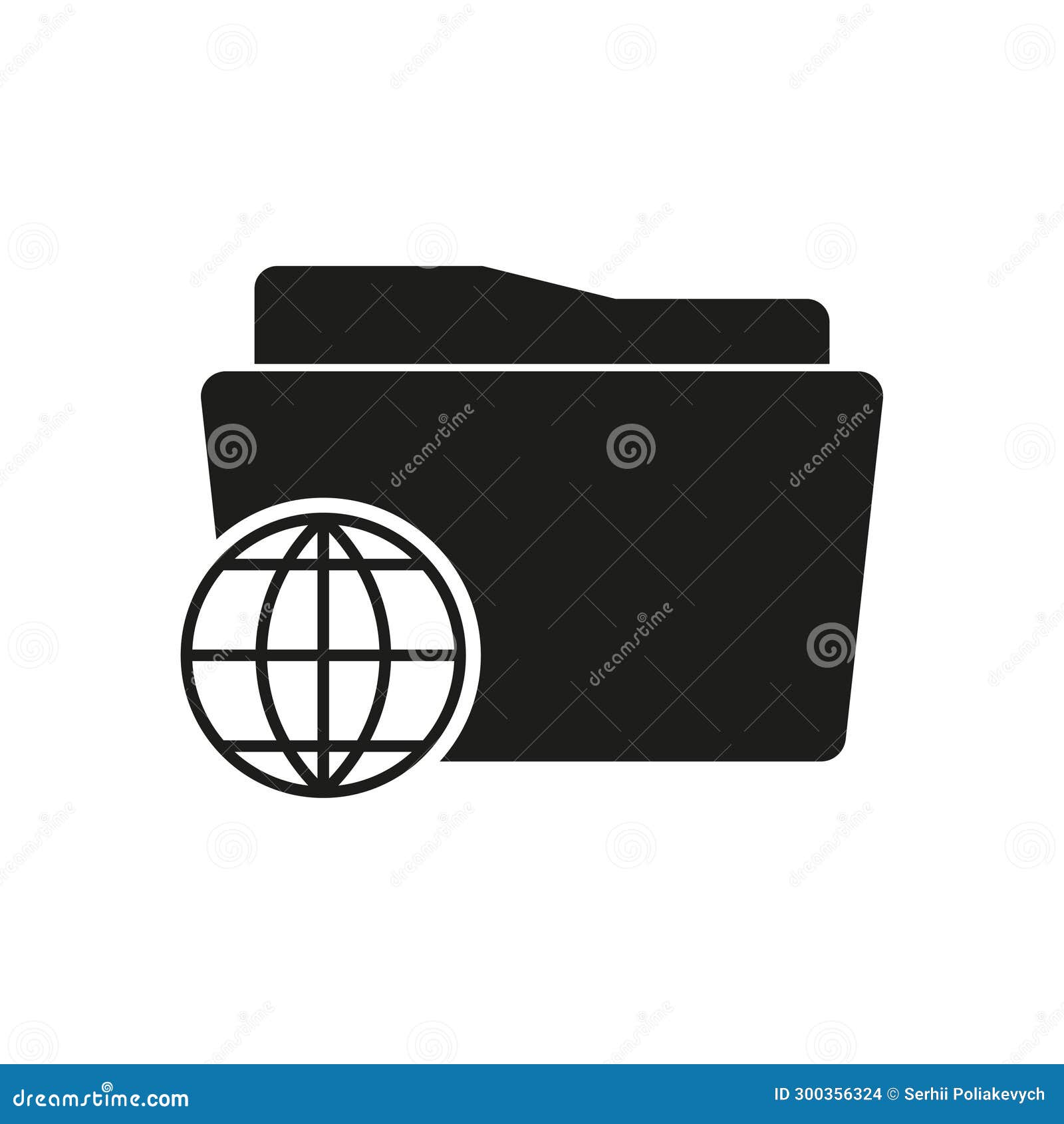 Global Folder Icon. Vector Illustration. EPS 10 Stock Illustration ...