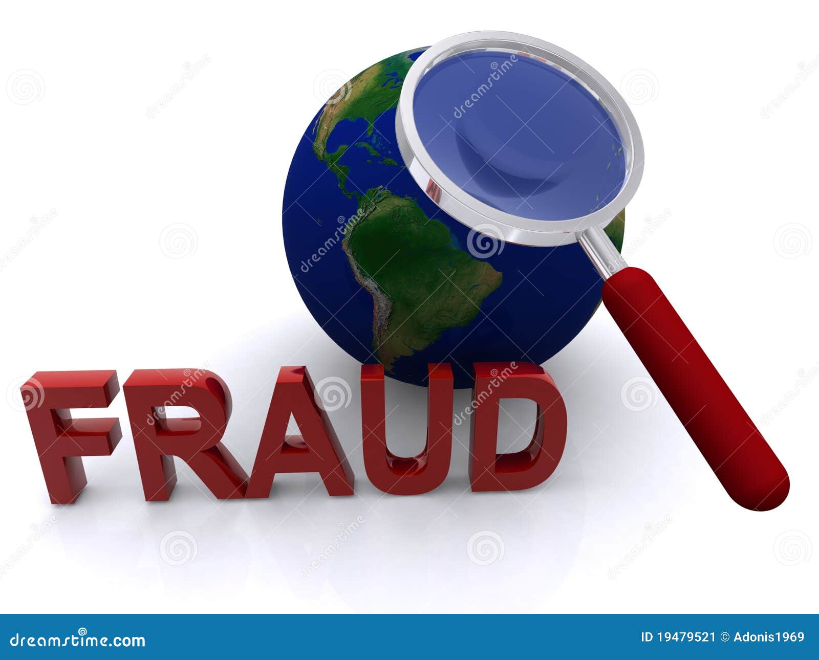 Global fraud stock illustration. Illustration of magnified - 19479521