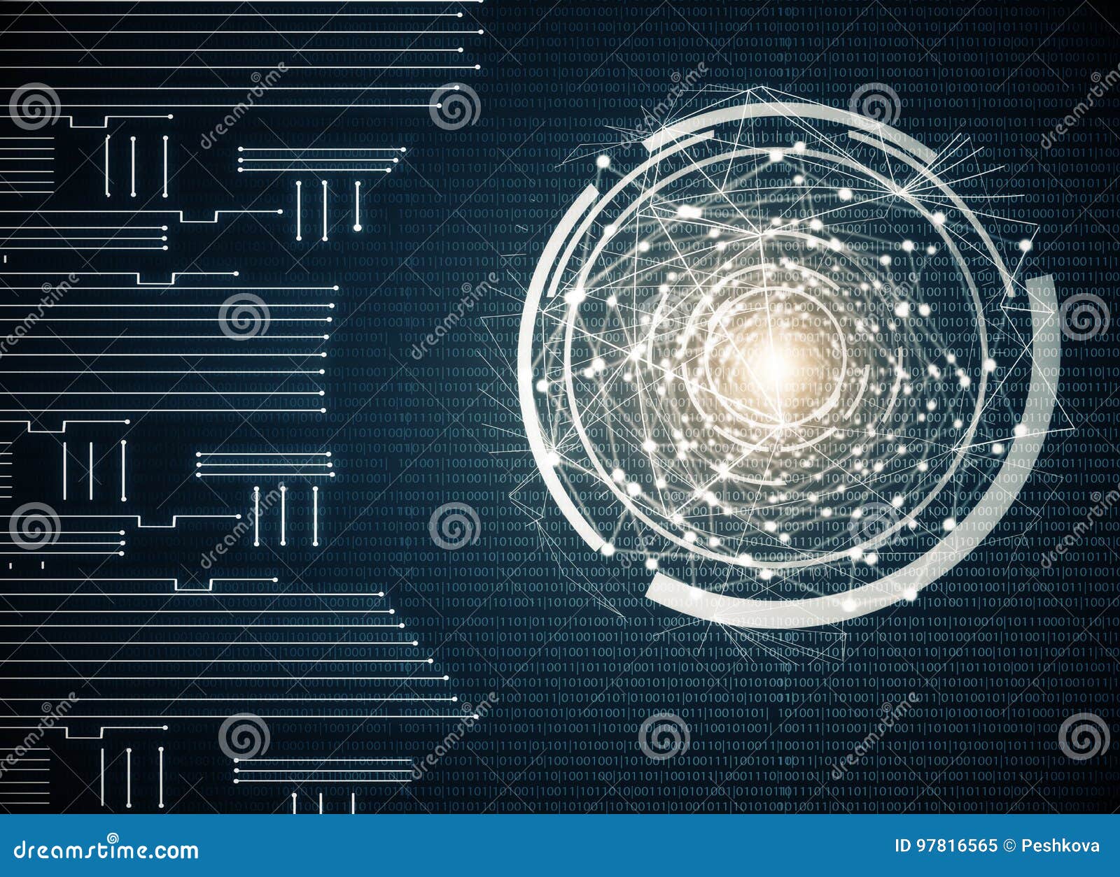 Global Futuristic Tech Texture Stock Illustration - Illustration of ...