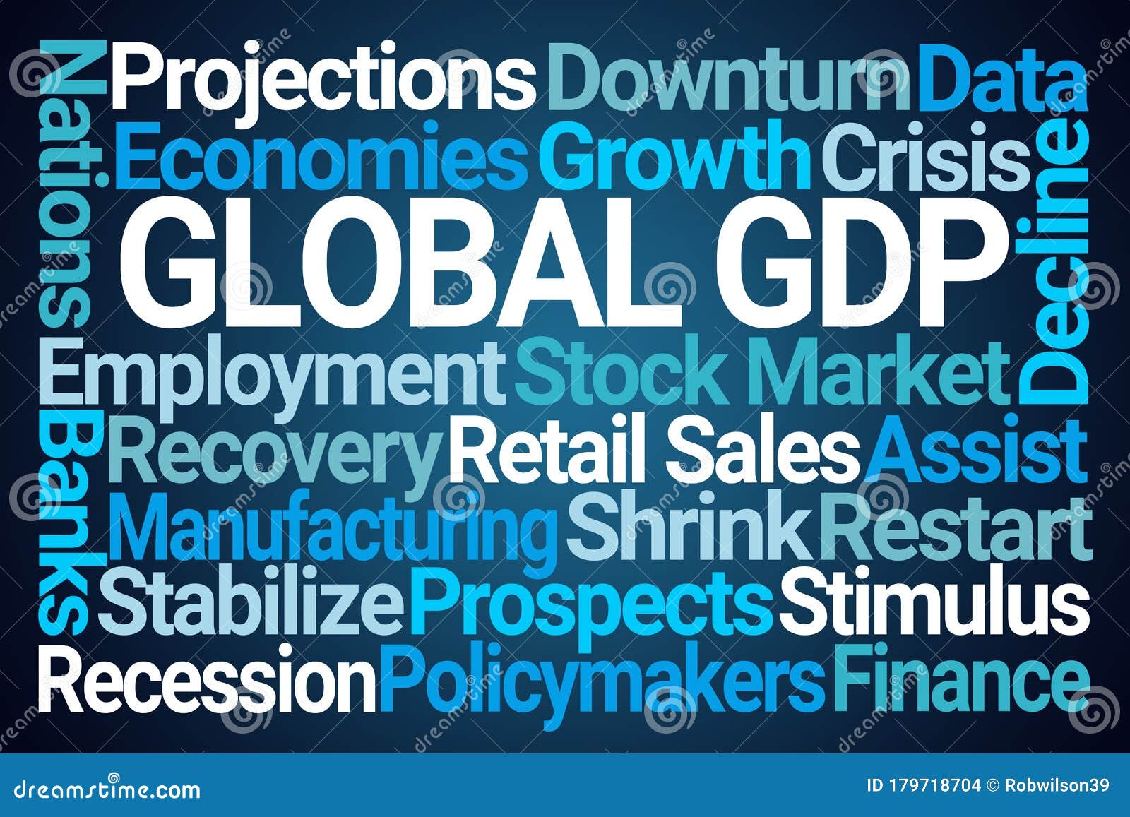 Global GDP Word Cloud stock illustration. Illustration of policymakers ...