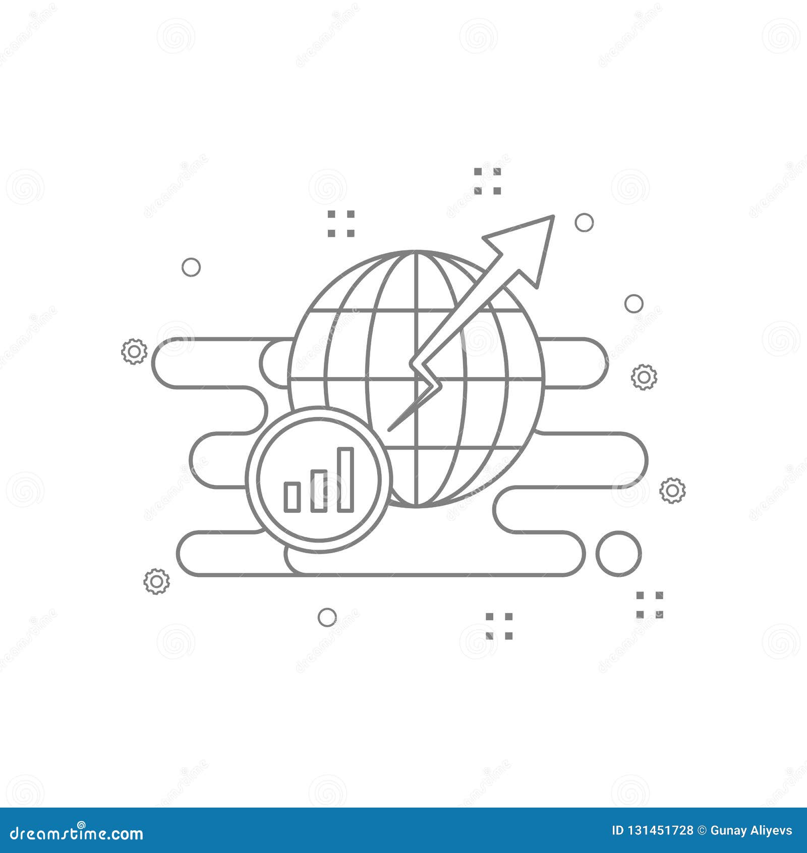 Global, Globe, Growth, Chart Icon. Element of Ai Icons for Mobile ...