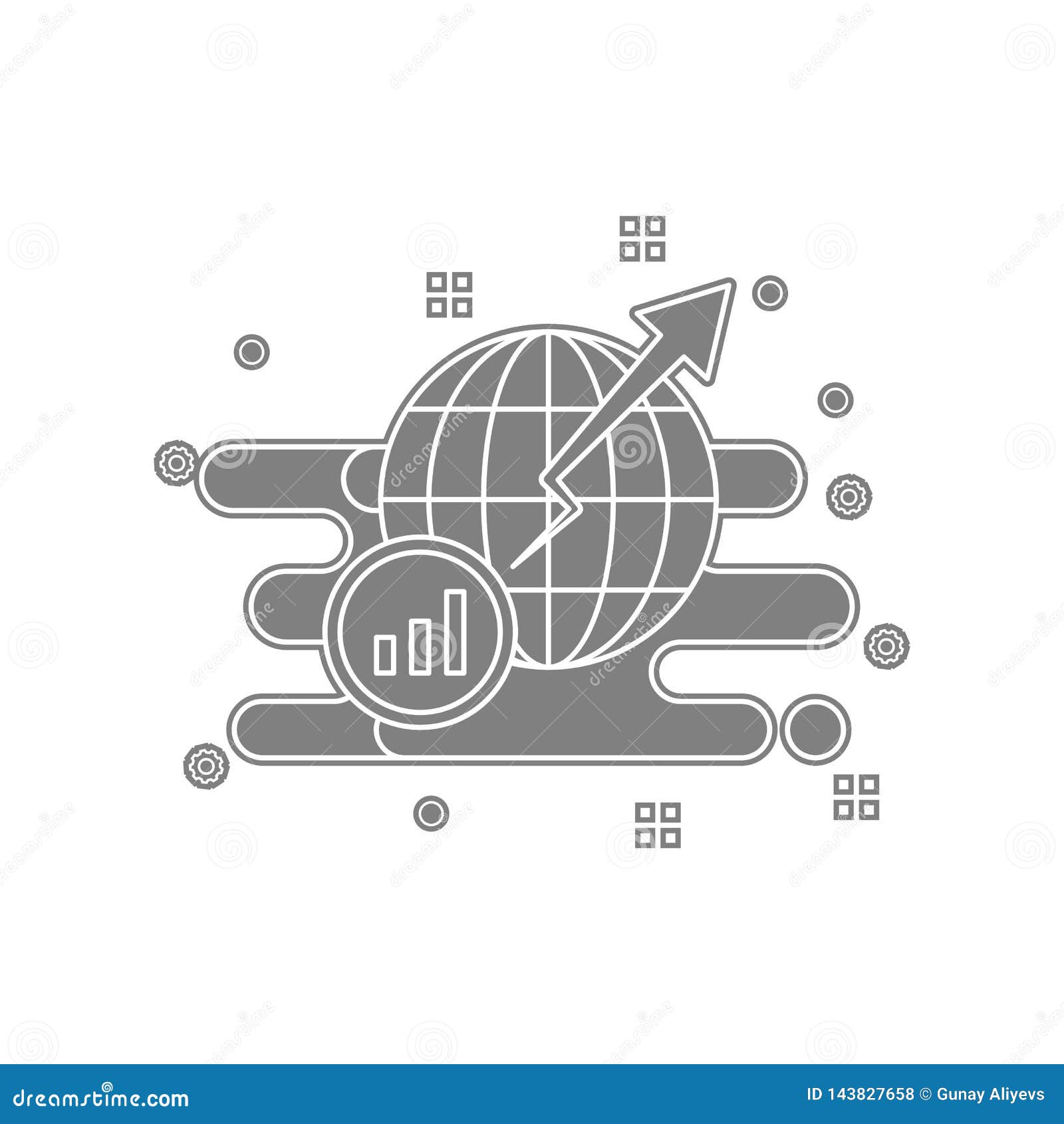 Global, Globe, Growth, Chart Icon. Element of Popicon for Mobile ...
