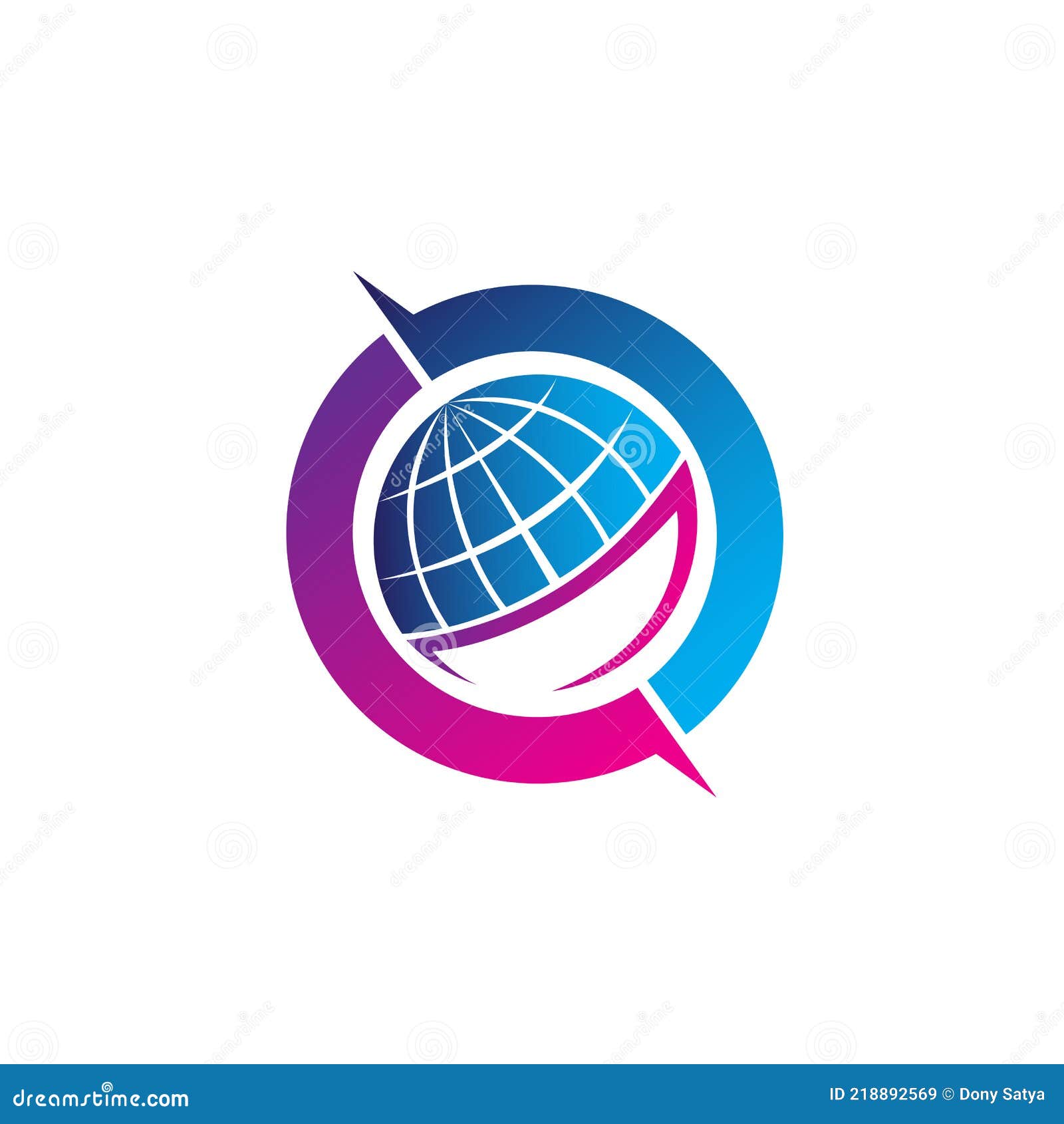 Global, Globe, World Logo Template Design Vector in Isolated White ...