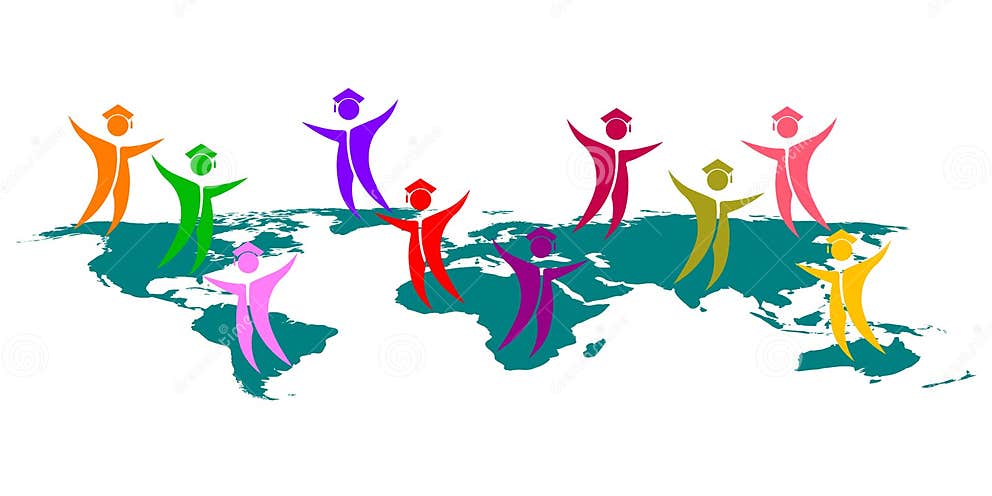 Global graduates stock vector. Illustration of company - 23337568