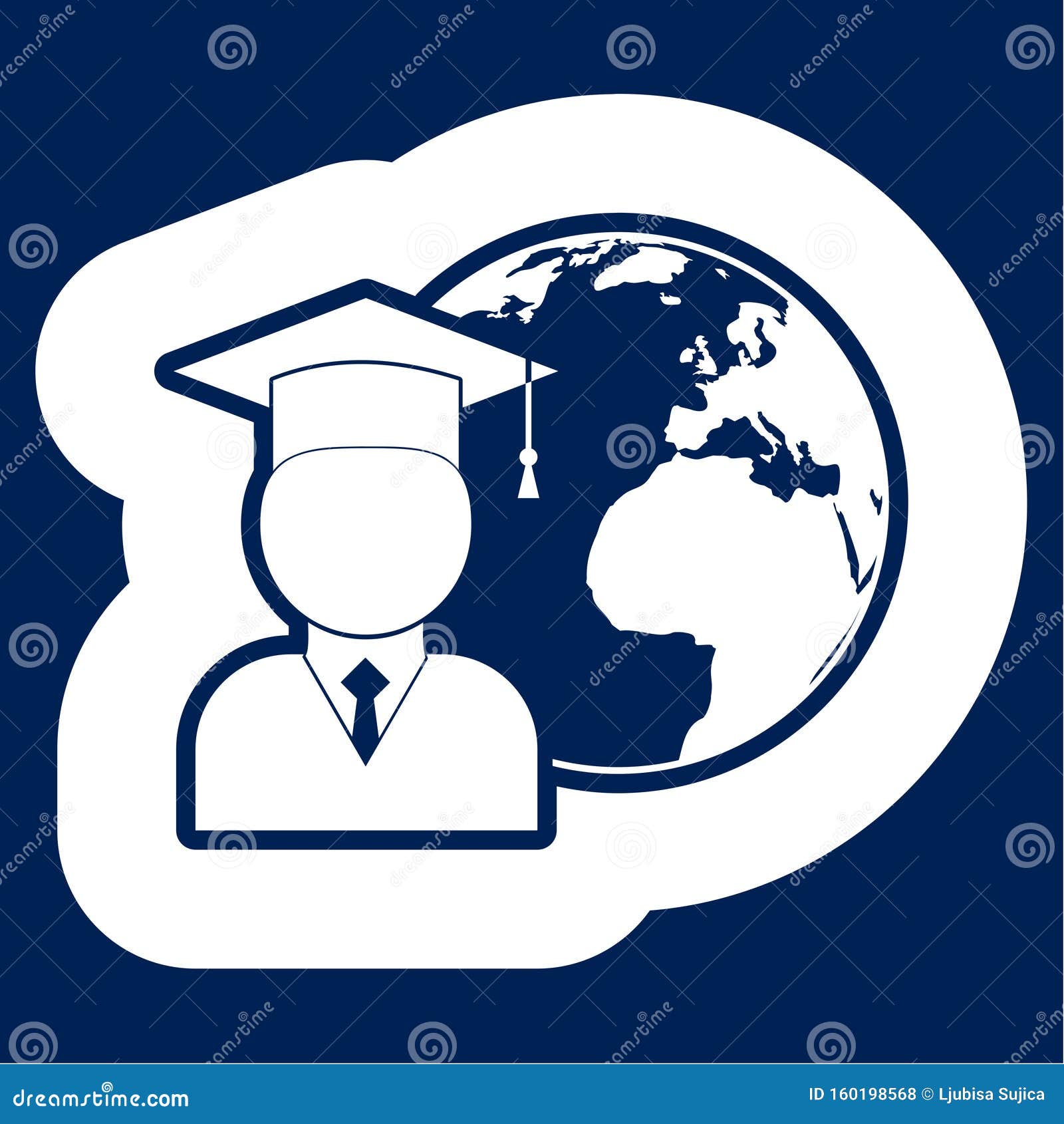 Global Graduation - Illustration Stock Vector - Illustration of global ...