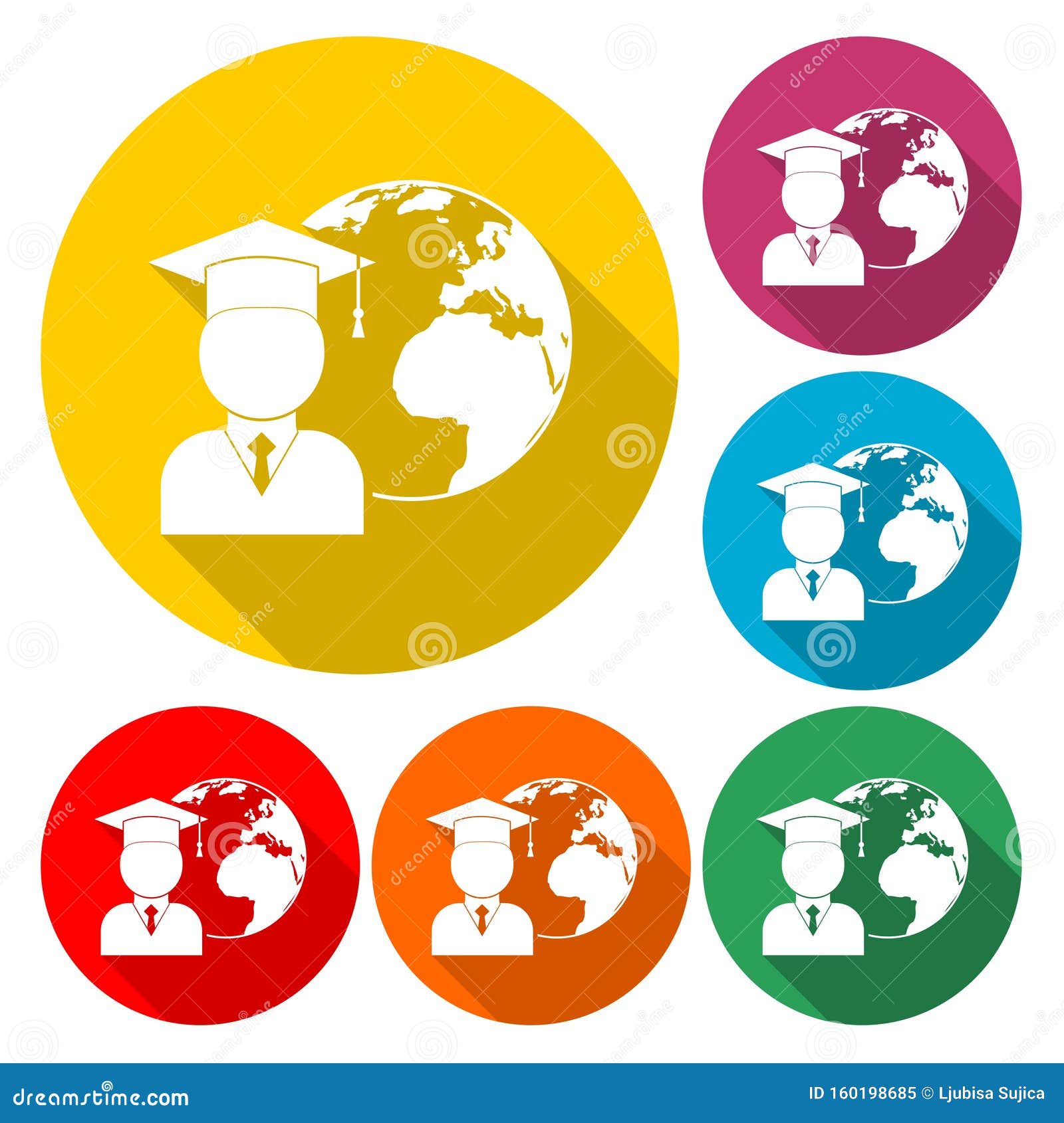 Global Graduation - Illustration Stock Vector - Illustration of sign ...