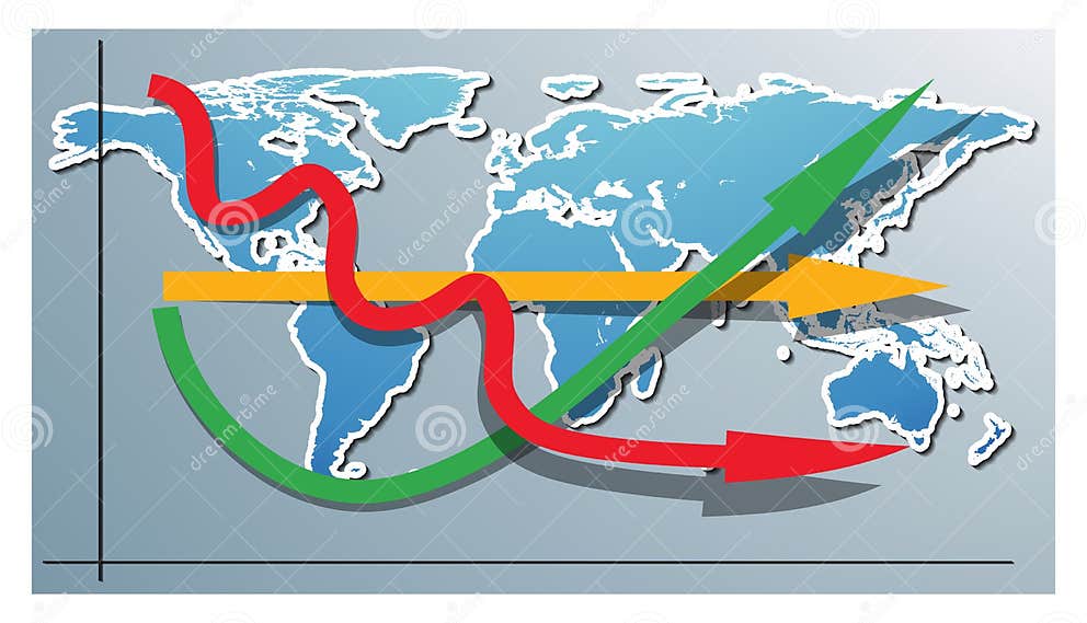 Global graph stock vector. Illustration of business, future - 29077085