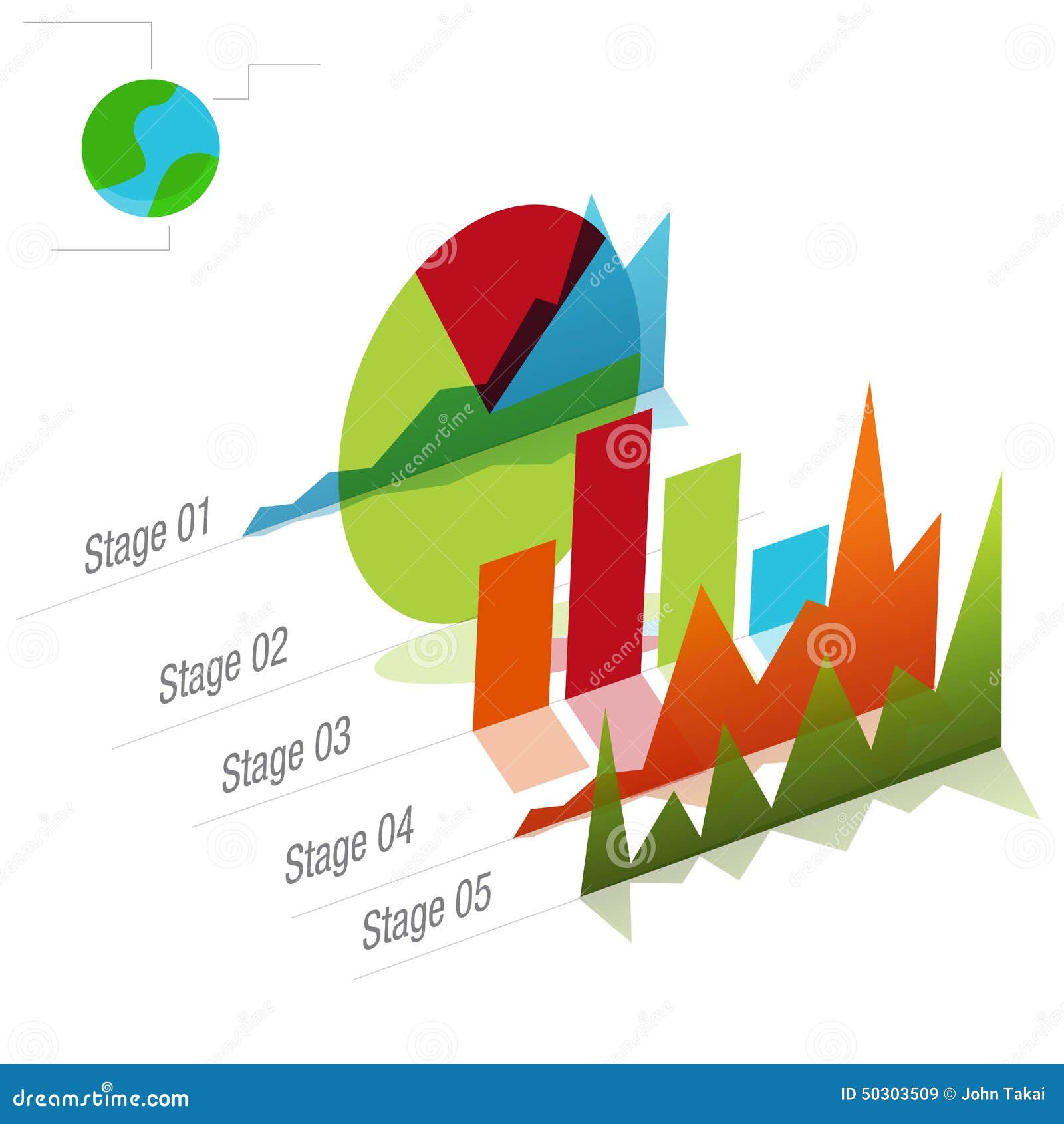 Global Graph Chart stock vector. Illustration of clip - 50303509