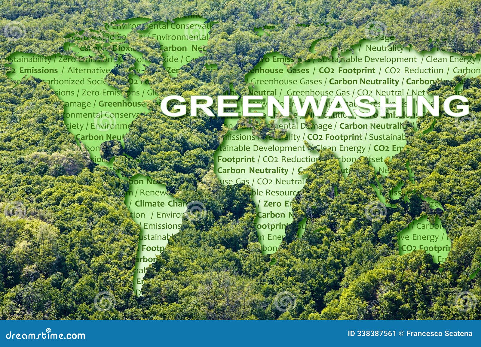 GLOBAL GREENWASHING ALERT CONCEPT - Concept with Global Map Stock Image ...
