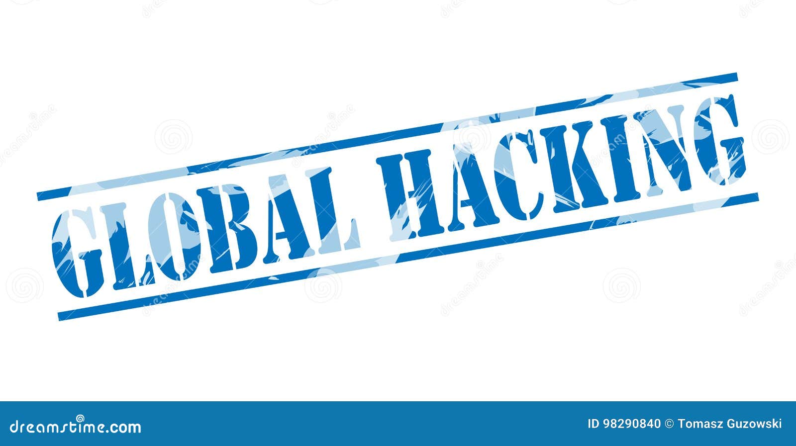 Global hacking blue stamp stock illustration. Illustration of white ...