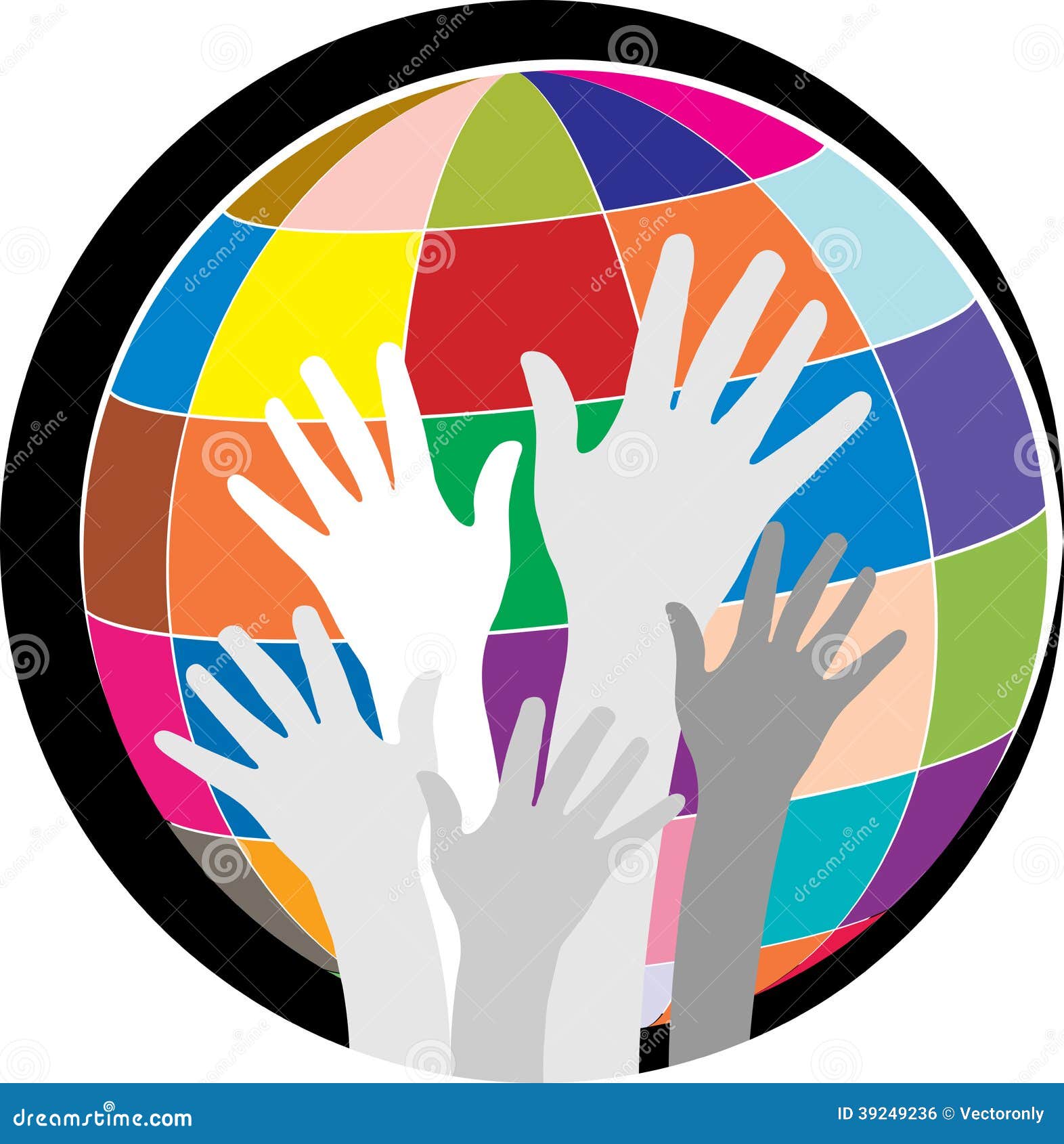 Global hands stock vector. Illustration of hands, illustrations - 39249236