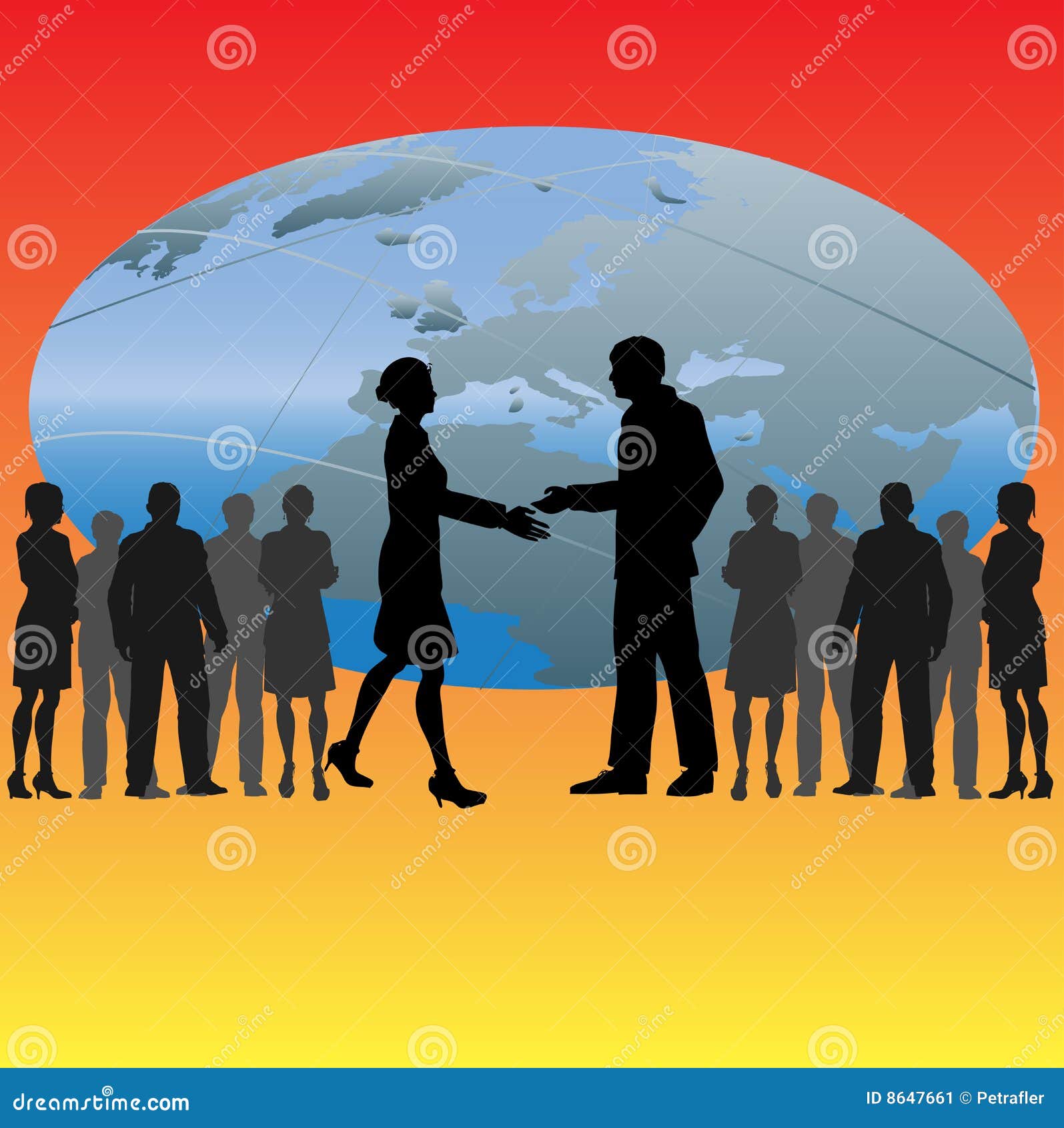 Global Handshake stock vector. Illustration of business - 8647661