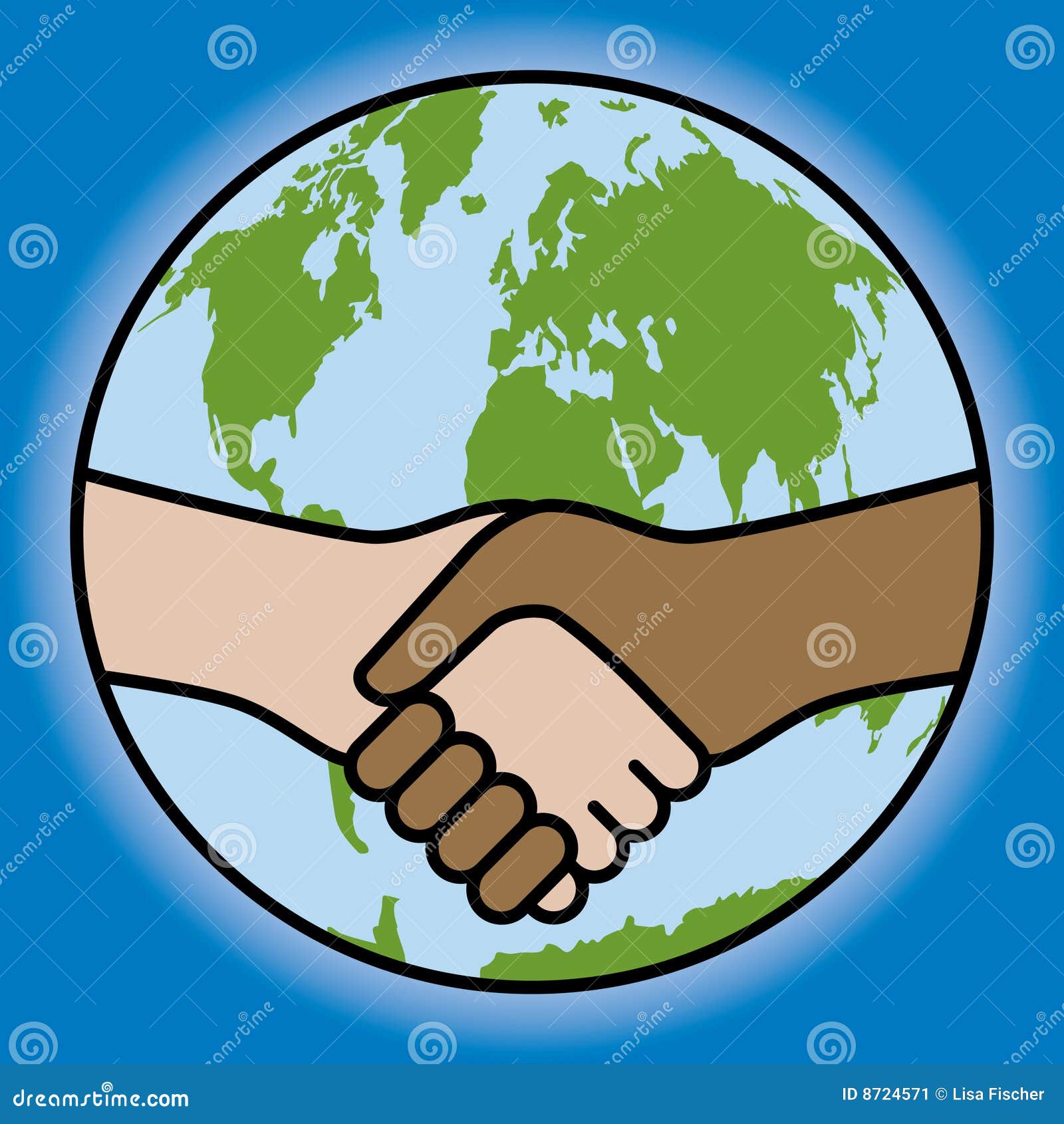 Global Handshake stock vector. Illustration of handshake - 8724571