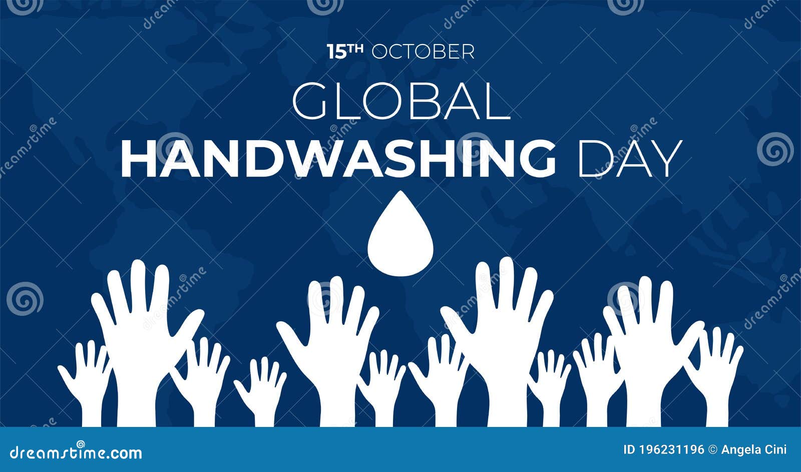 Global Handwashing Day Lettering With Hands Washing And Earth Maps ...